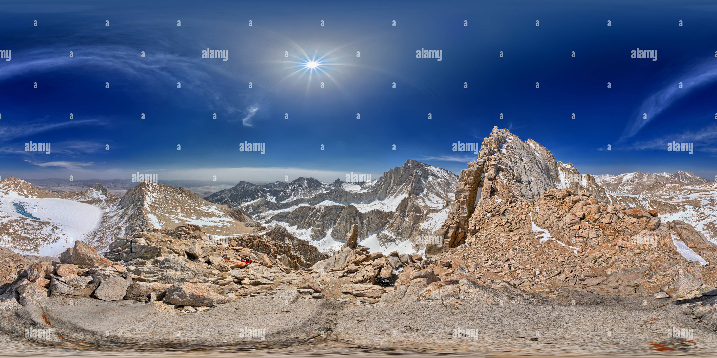 360° view of On the East Ridge of Mount Russell (01 - Alamy