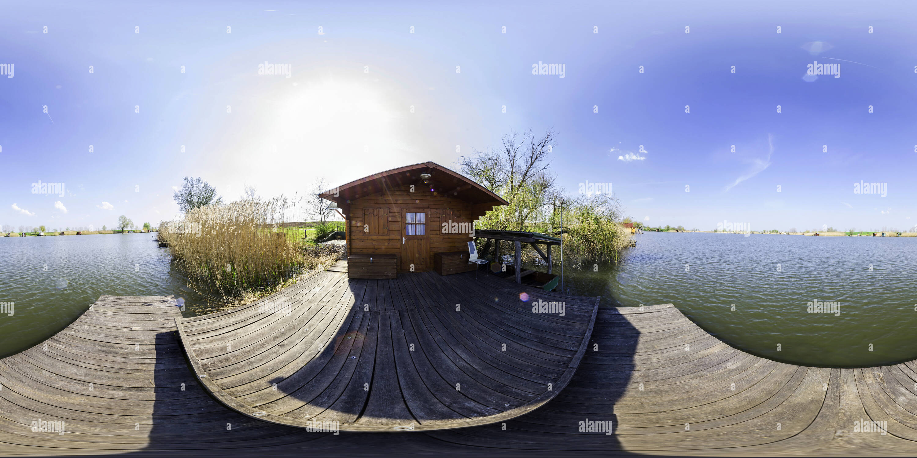 360° view of Fishing Lake in Hungary! - Alamy