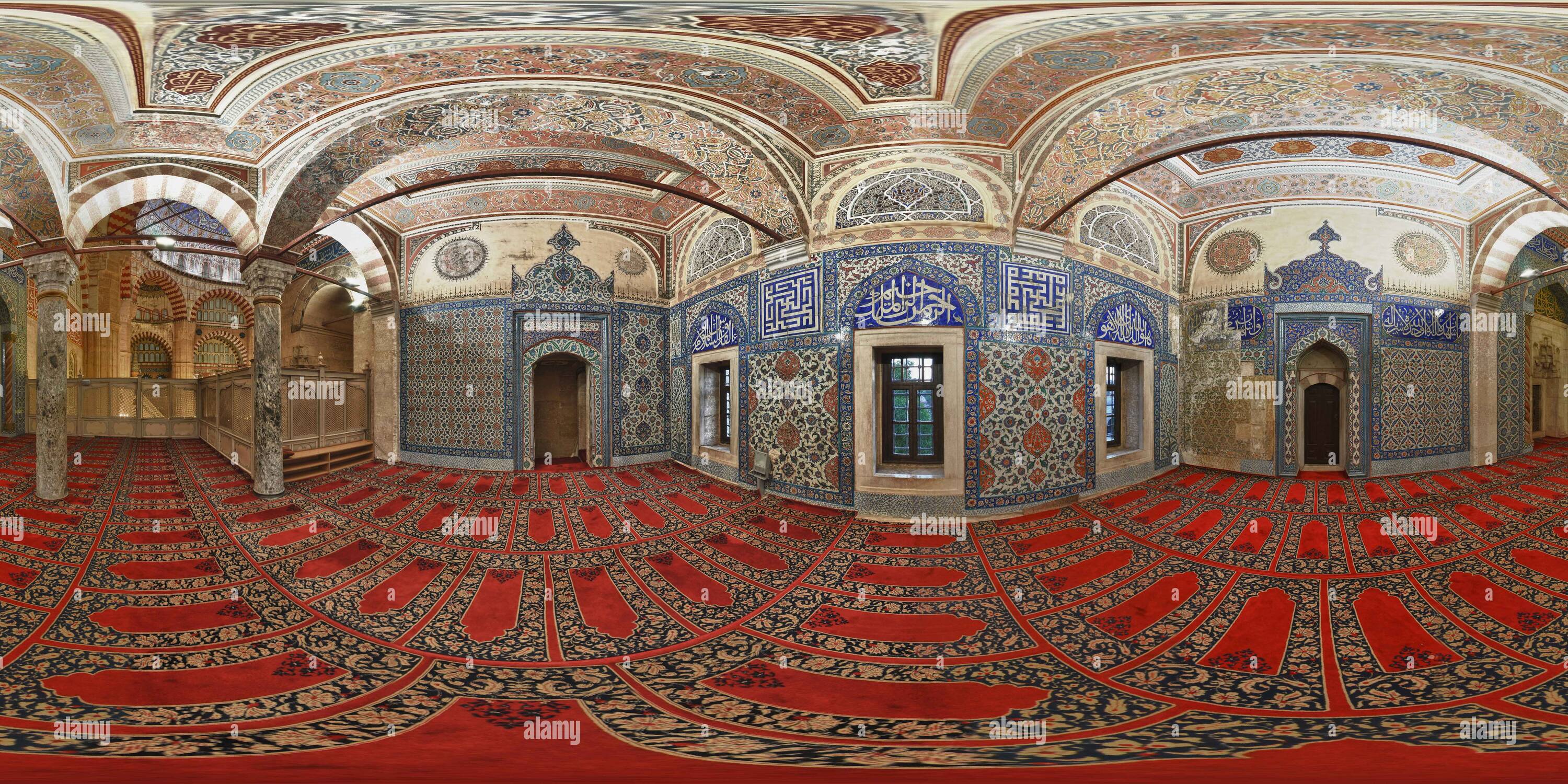 360° view of Historic Selimiye Mosque (Hünkar Mahfili - Alamy
