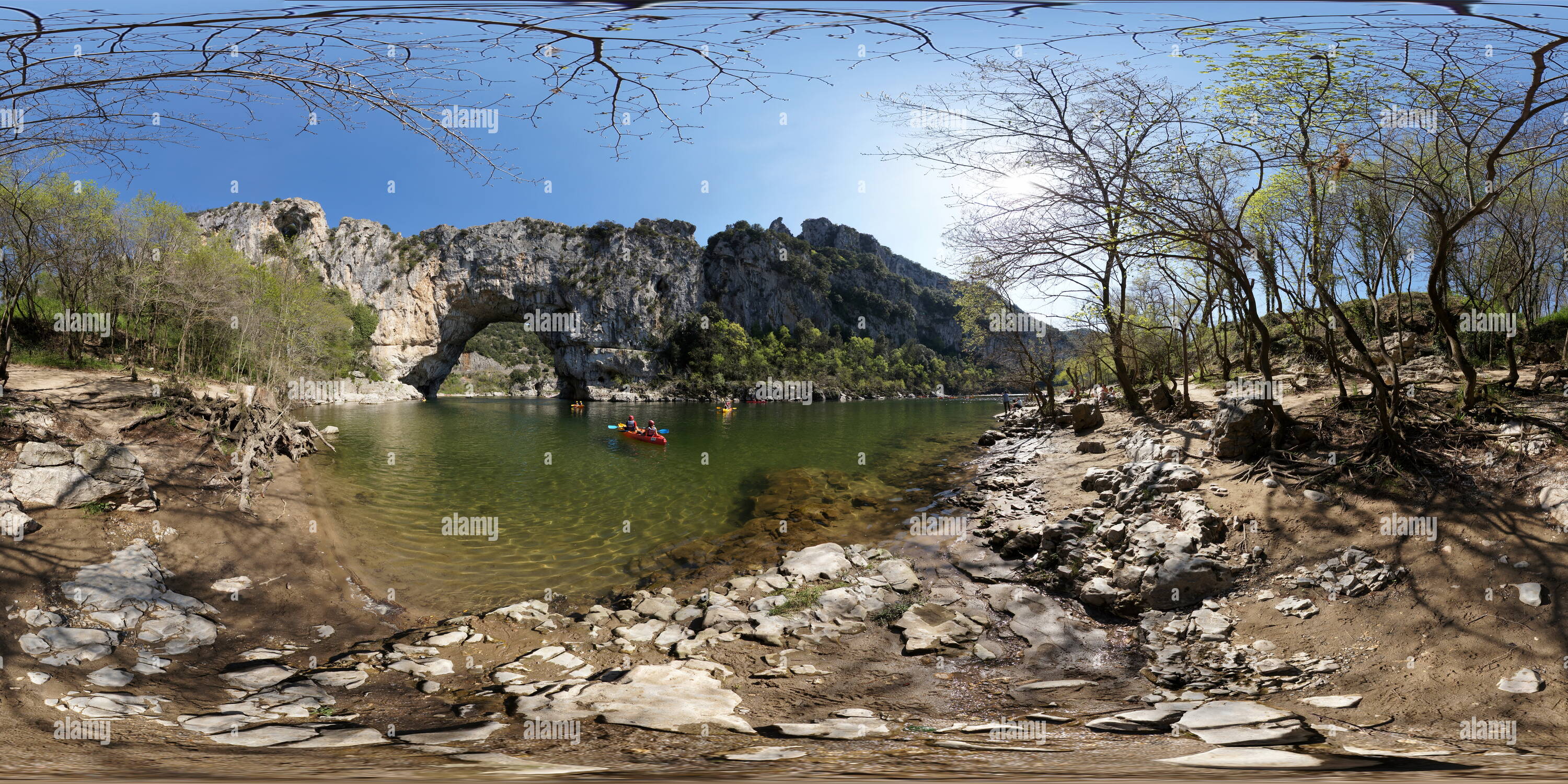 360° view of France Ardeche Pont D Arc - Alamy