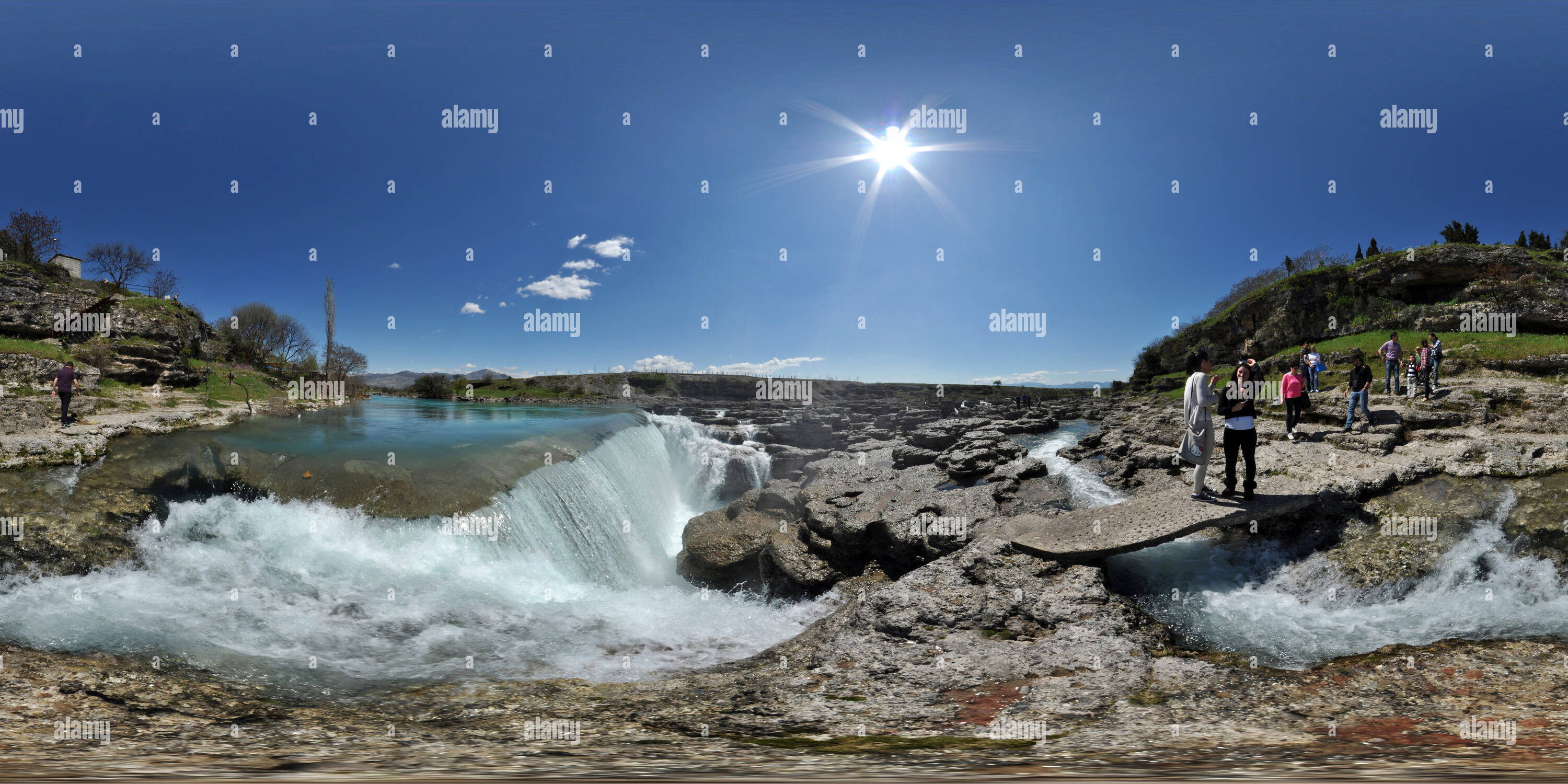 360° view of Cijevna River - Waterfalls - Alamy