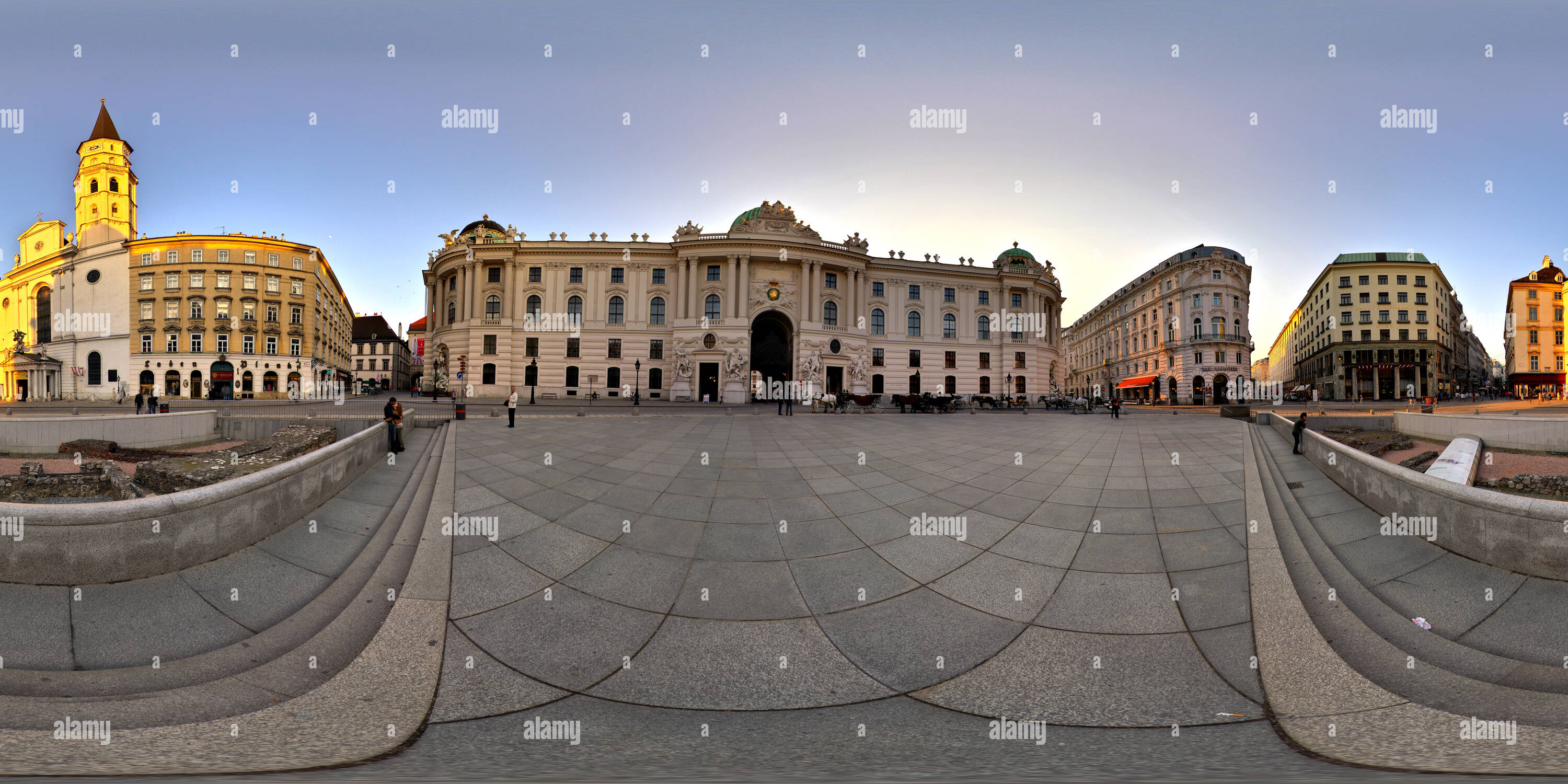360° view of Austria, Wien, Hofburg, Michaelerplatz - Alamy