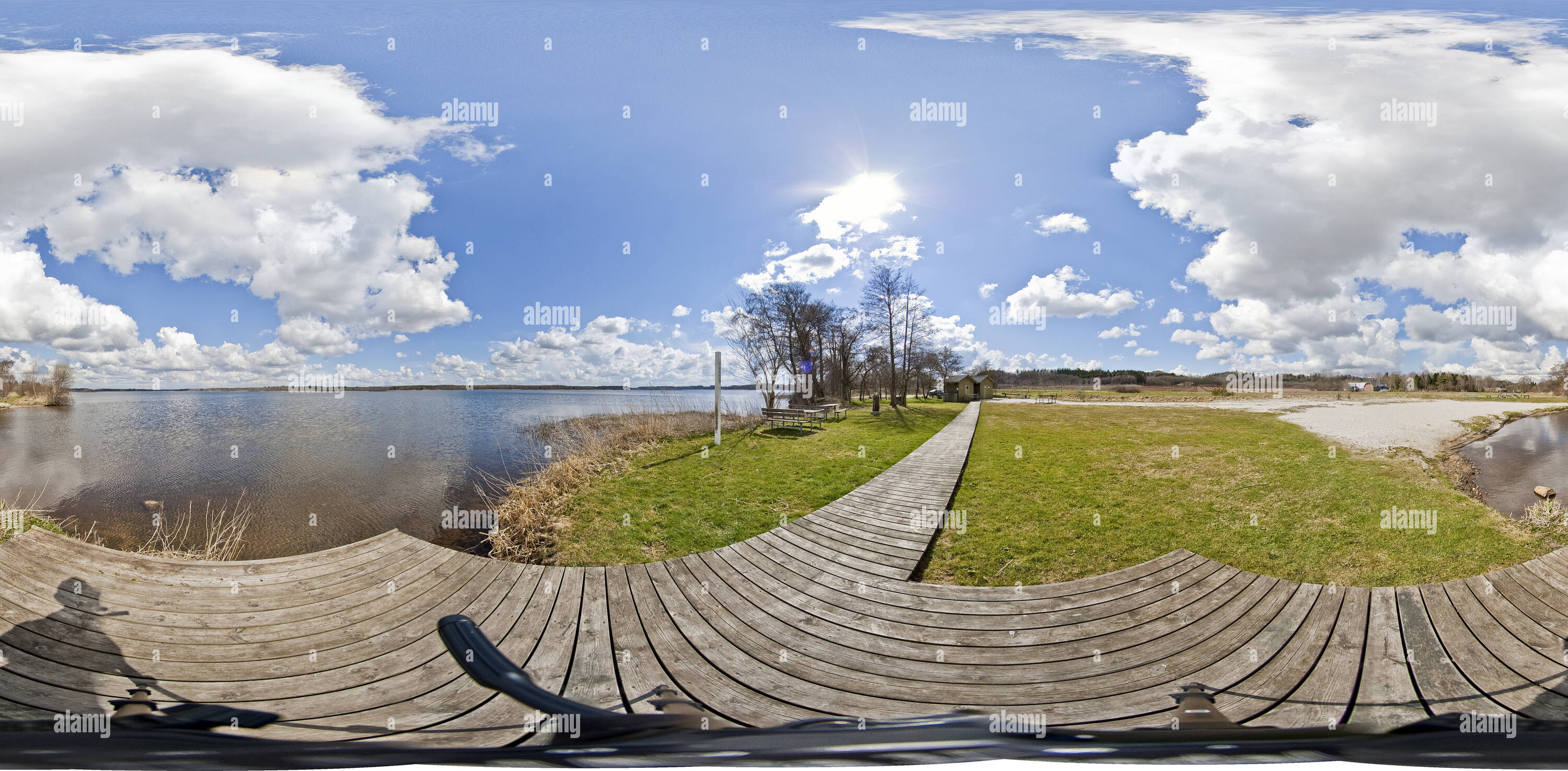 360° view of Lake Tange - the beach! - Alamy