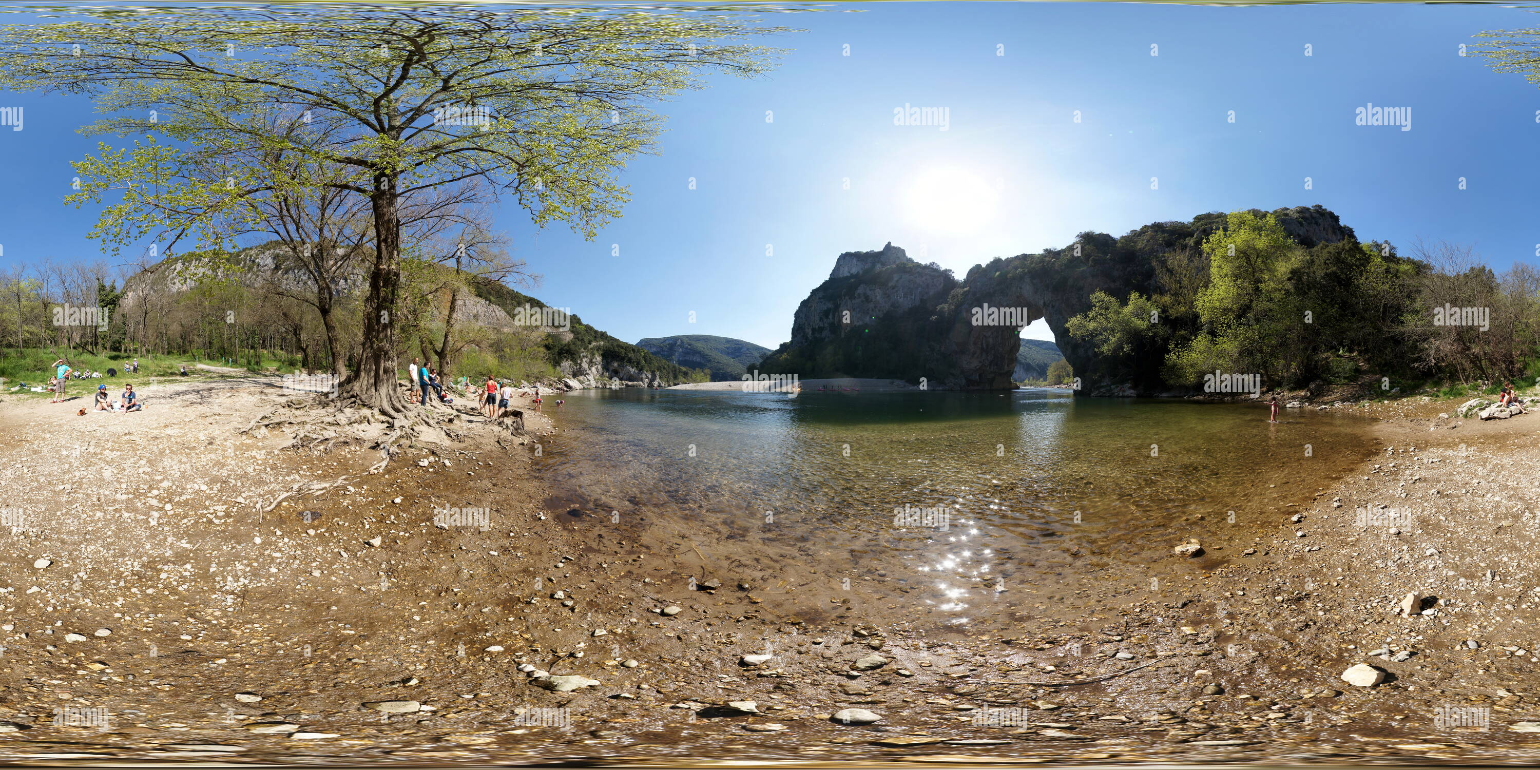360° view of France Ardeche Pont D Arc Sud - Alamy