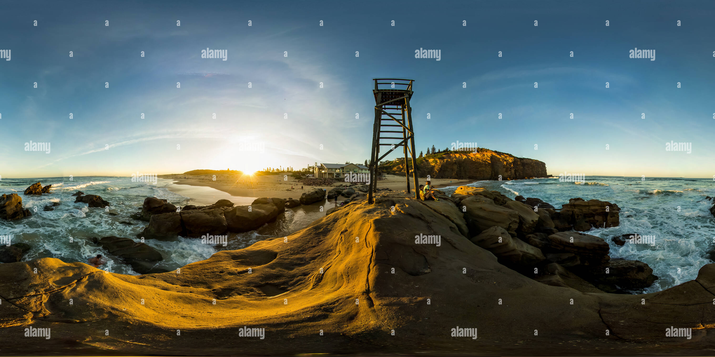 Sunset redhead beach nsw australia hi-res stock photography and images ...