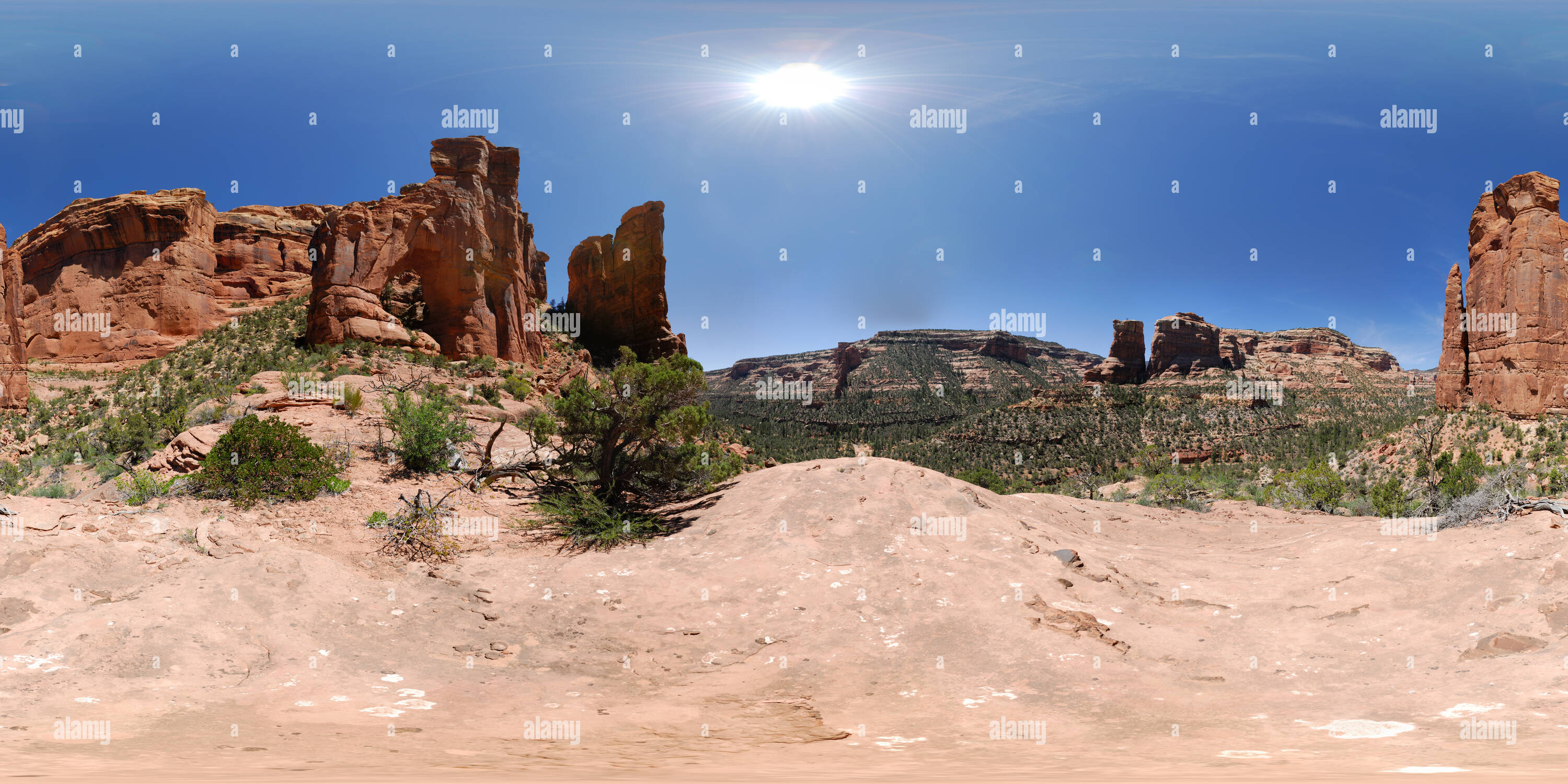 360° view of Cathedral Arch, Front View, Arch Canyon, Utah, USA - Alamy