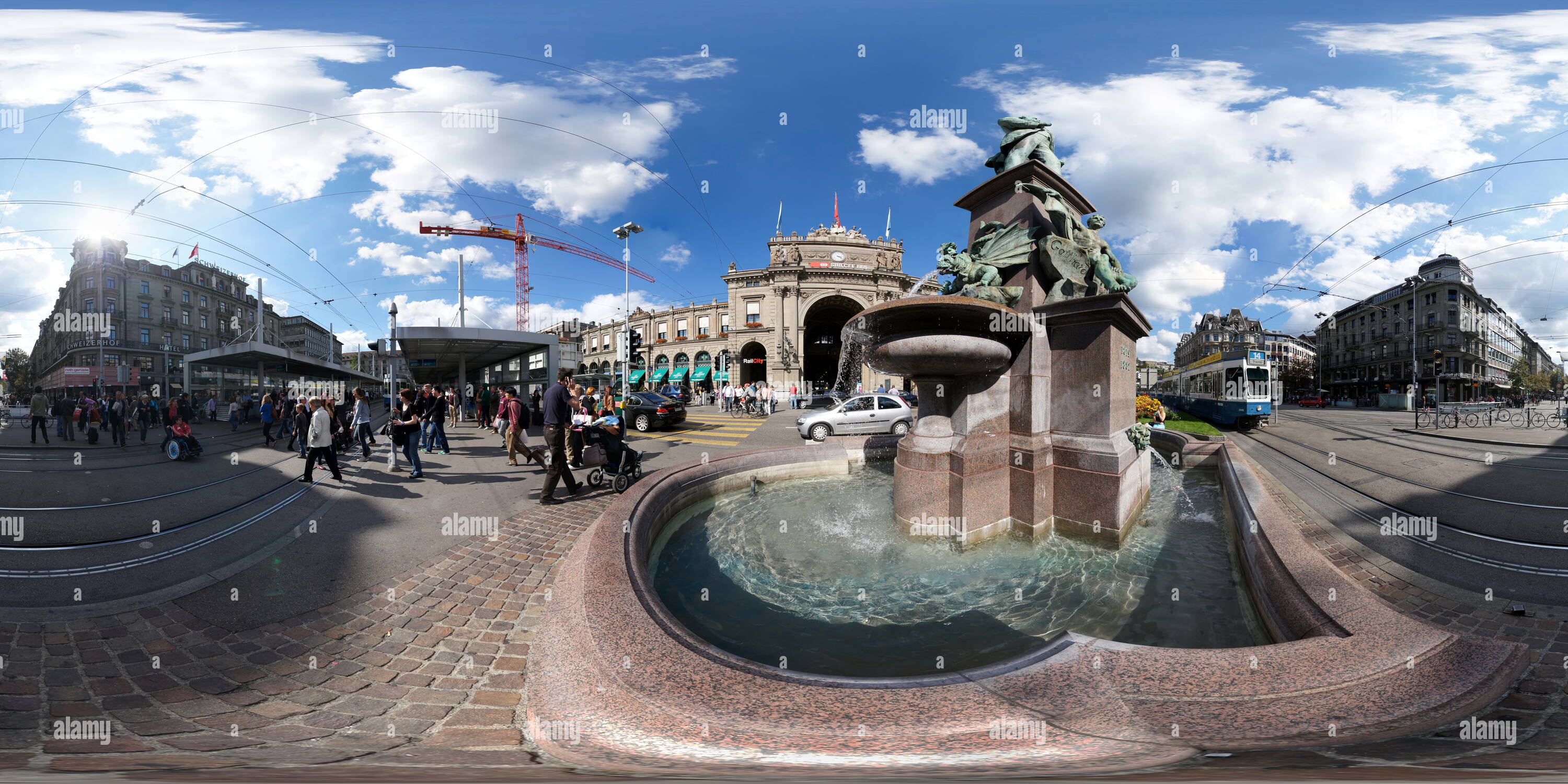 360° view of Switzerland Zurich Bahnhof Alfred Escher - Alamy