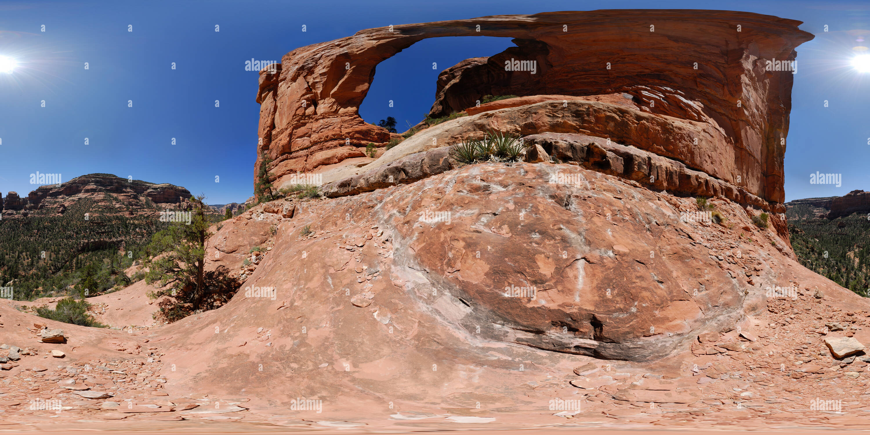 360° view of Angel Arch, Arch Canyon, Utah, USA - Alamy