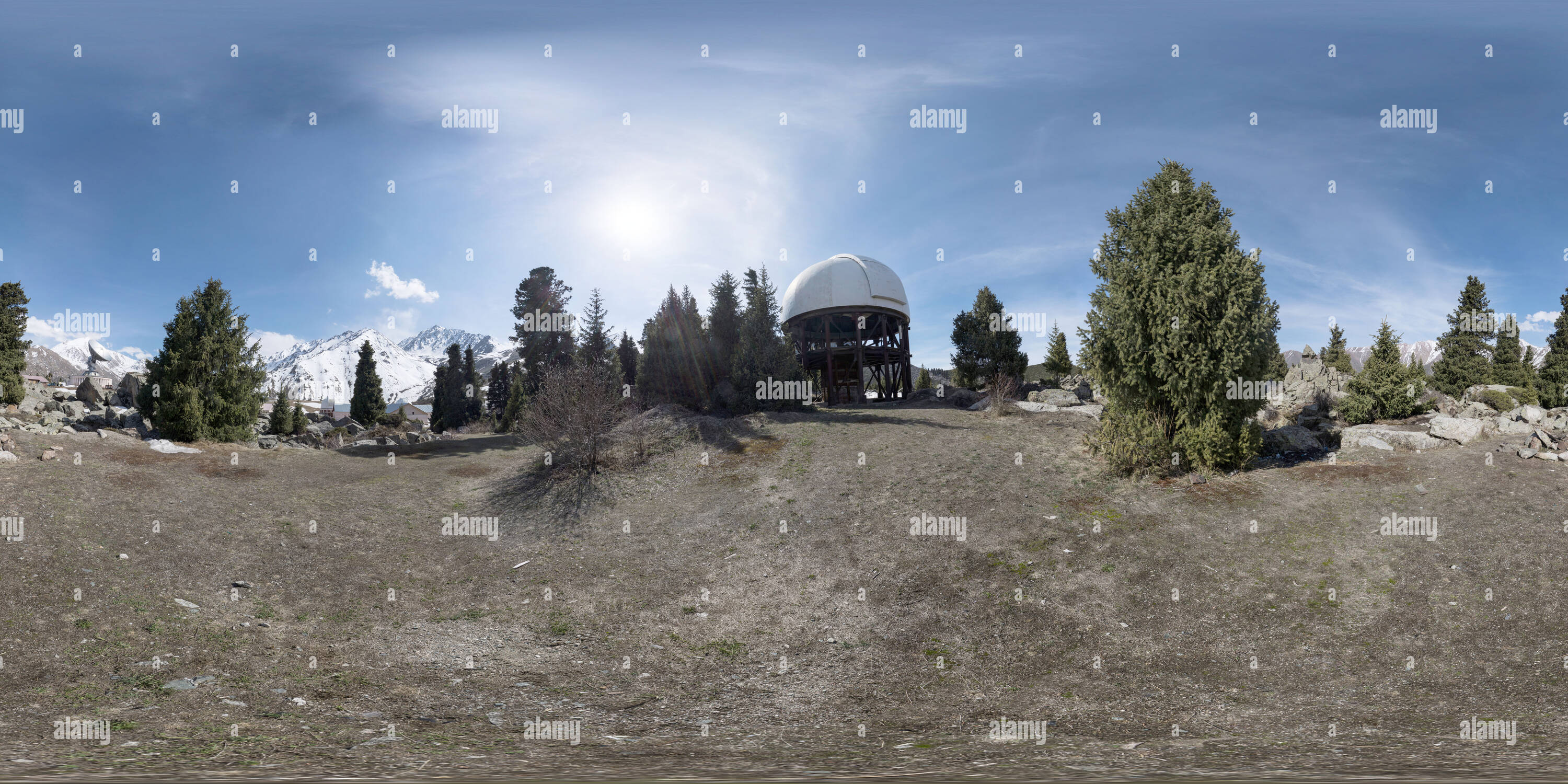 360° view of Around the old dome telescope - Alamy