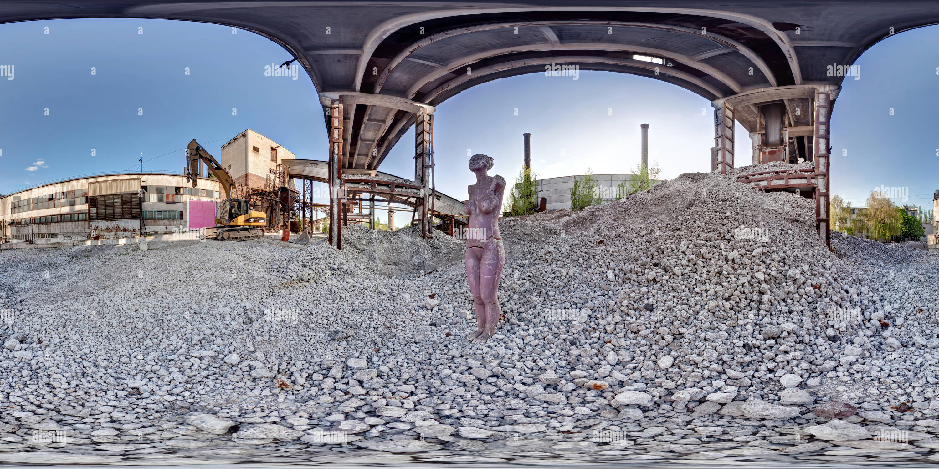 360° view of Art space in the former factory "Isolation - Alamy