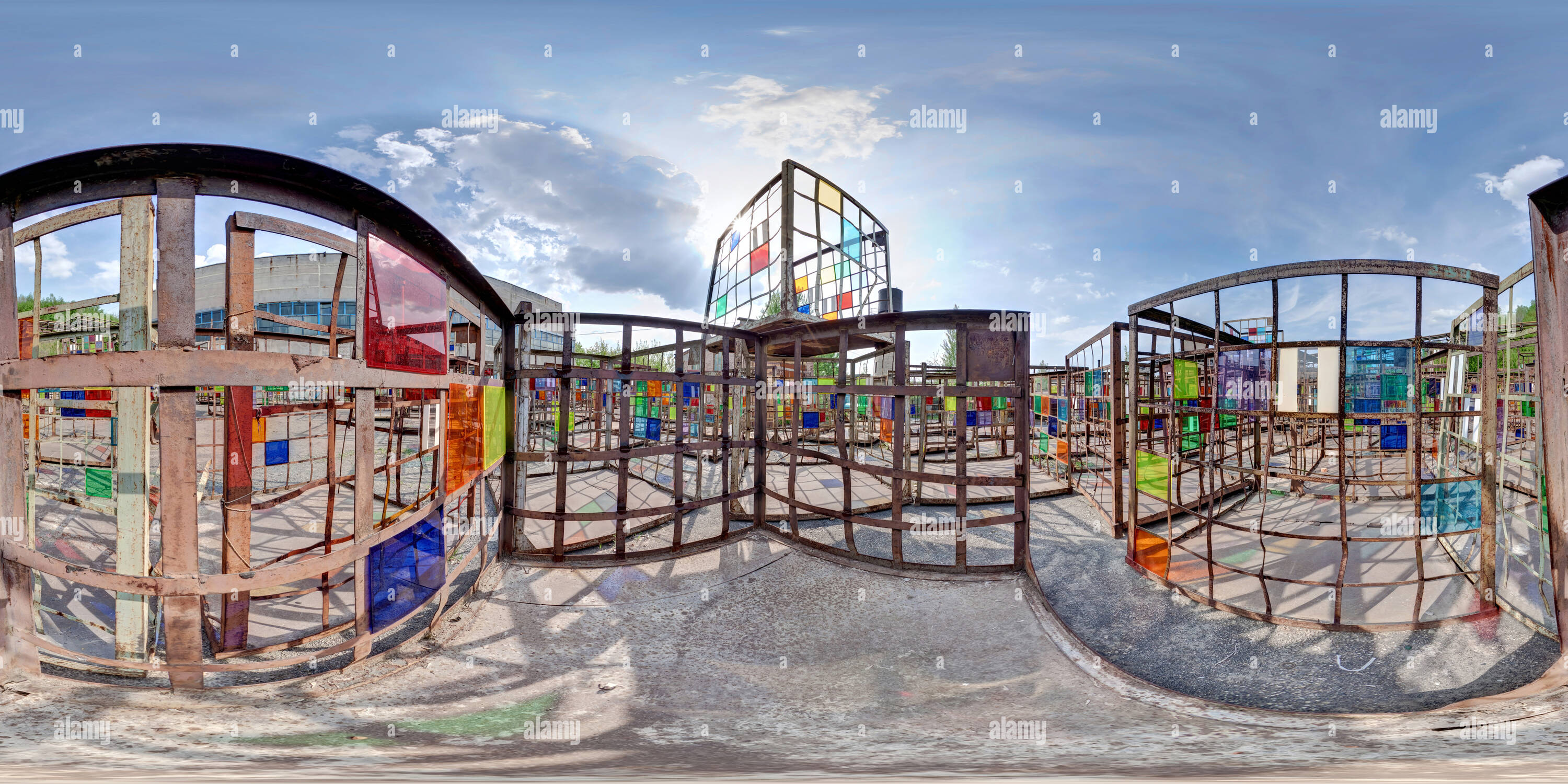 360° view of Art space in the former factory "Isolation - Alamy
