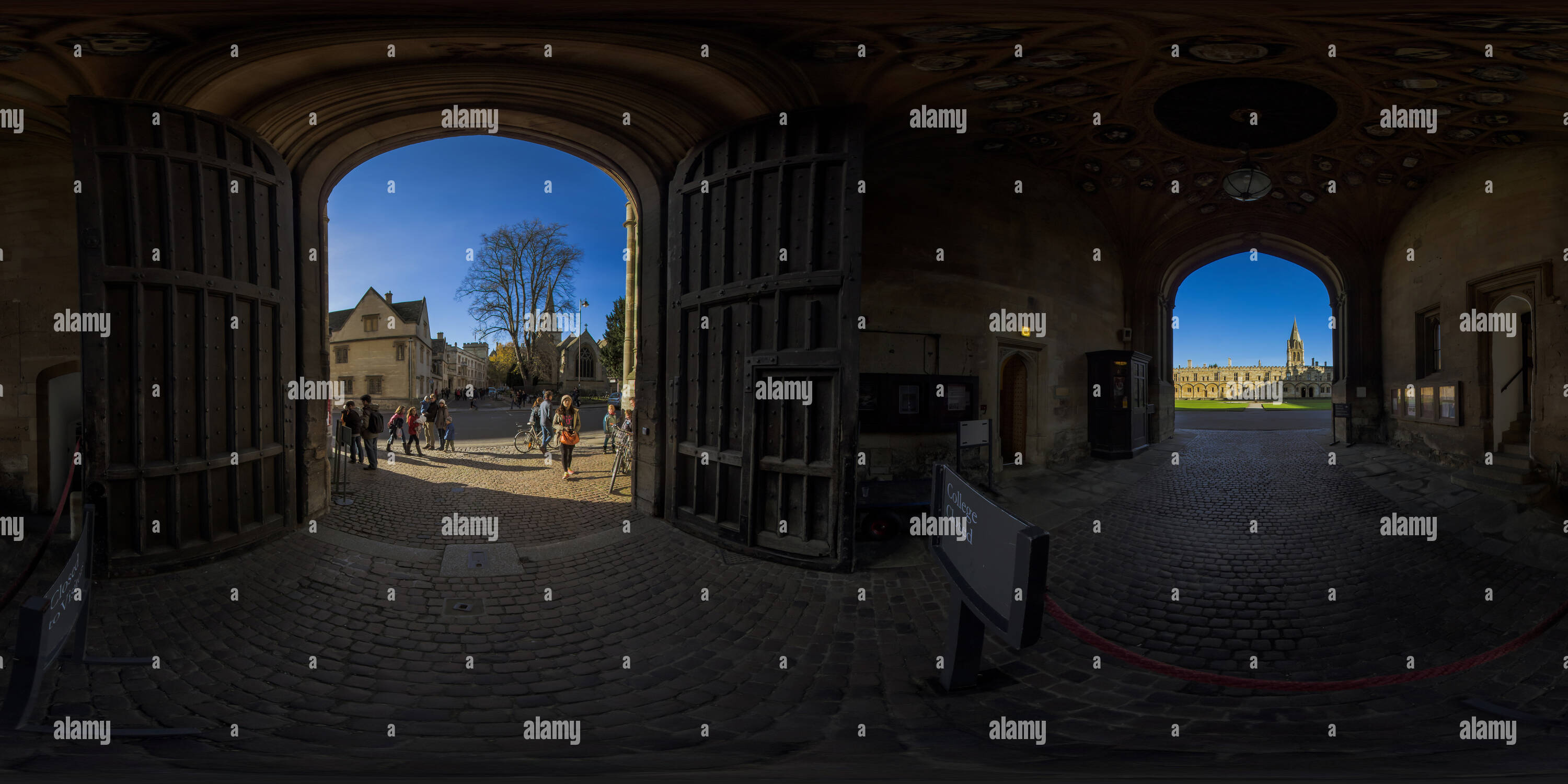 360° view of Gates to Christ Church college, Oxford - Alamy