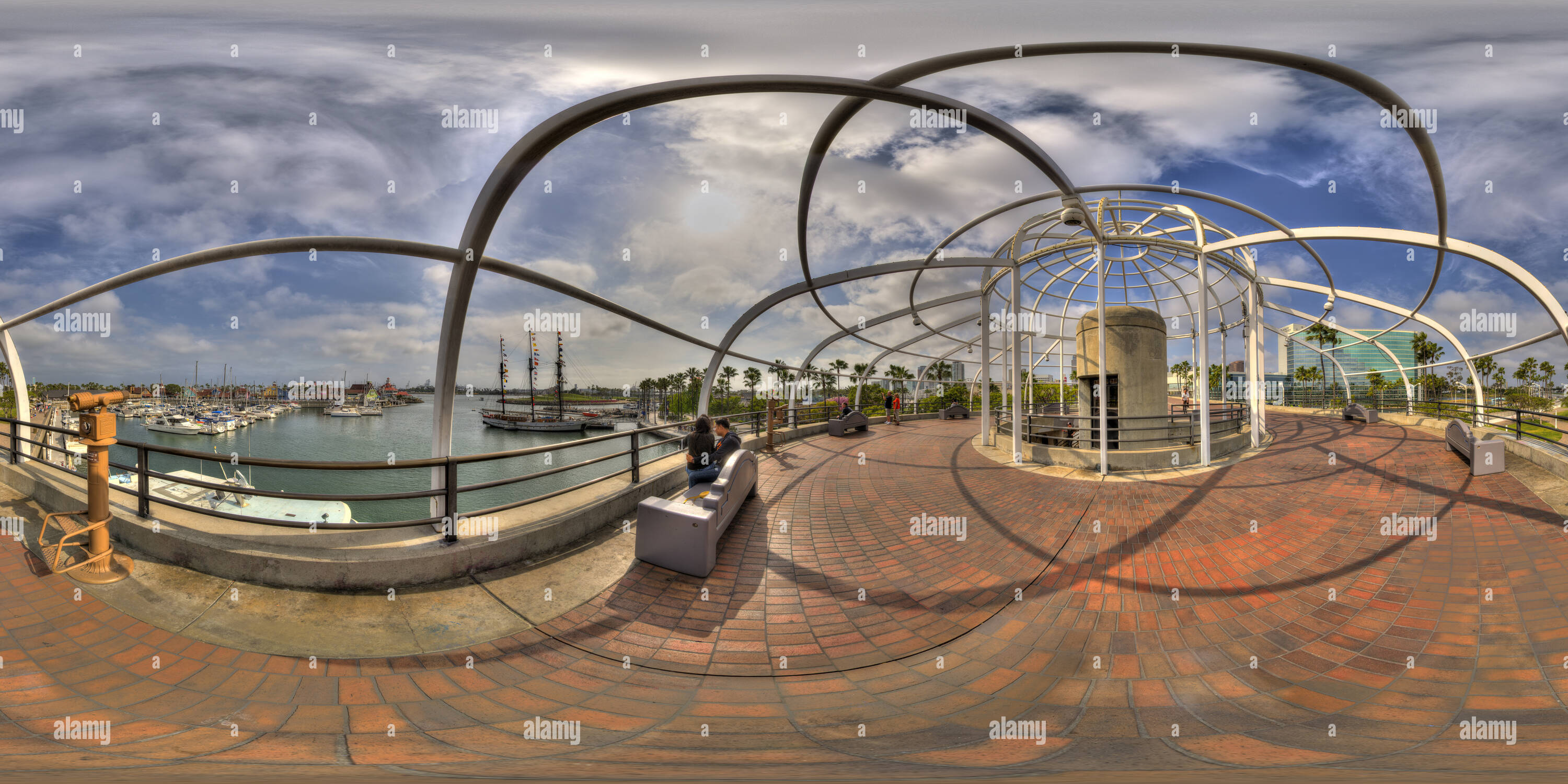 360° view of Viewpoint to Shoreline Village, Long Beach, CA - Alamy