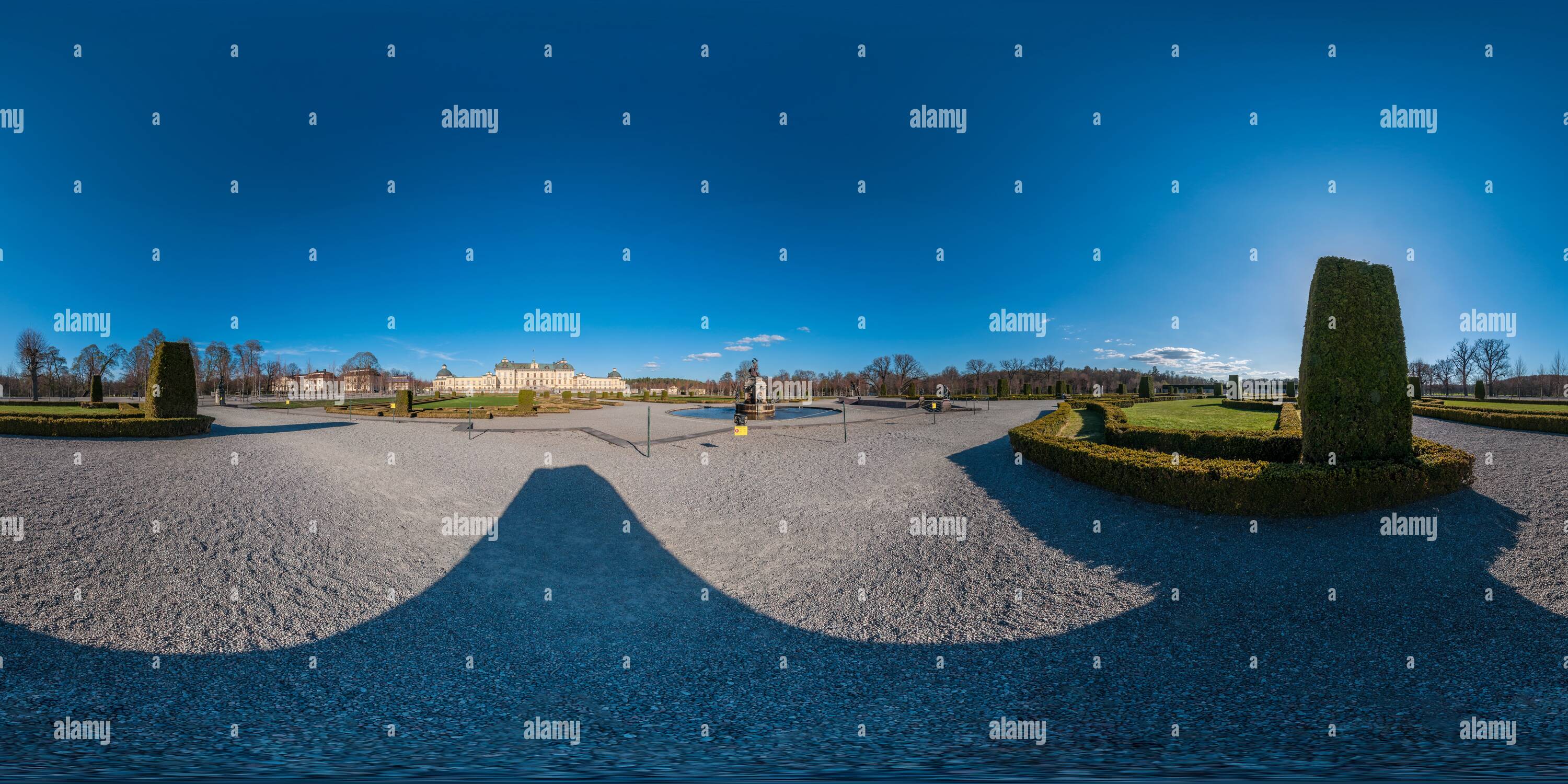 360° view of Hercules Fountain, Drottningholm Garden, Stockholm, Sweden ...