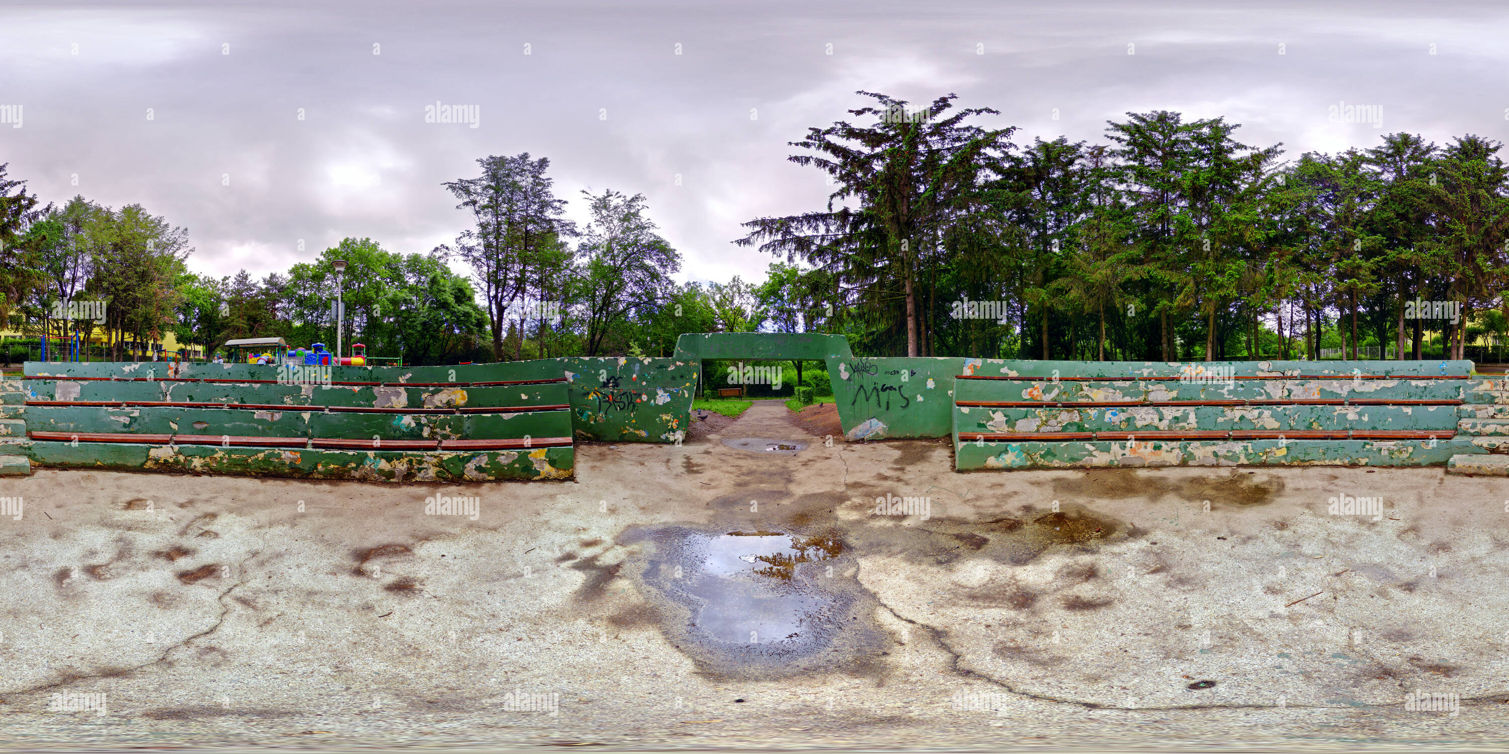 360° view of Mini Amphitheatre in Mercur Park (Parcul Mercur), Cluj ...