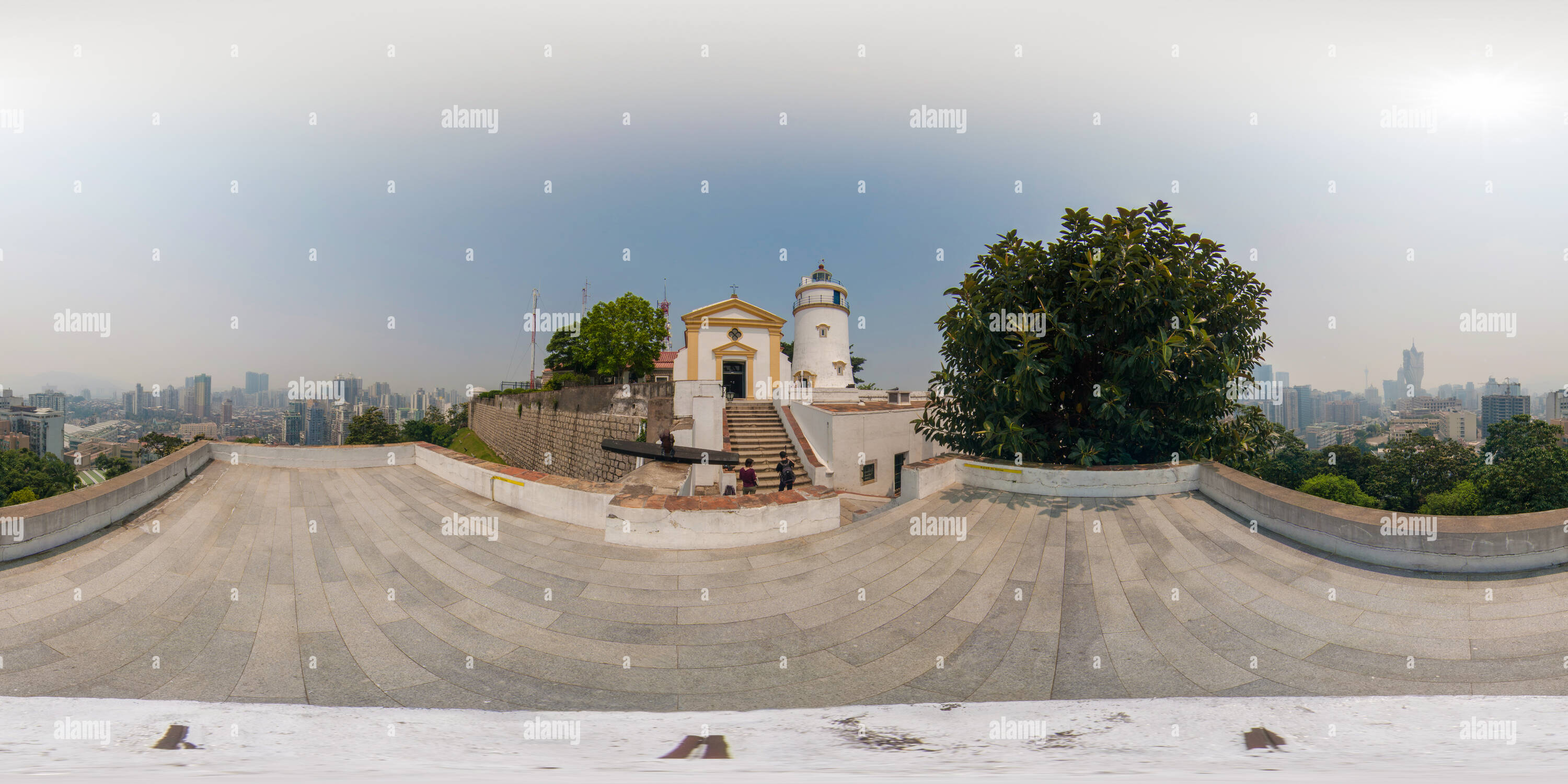 360° view of Macau Guia Fort & Lighthouse - Alamy
