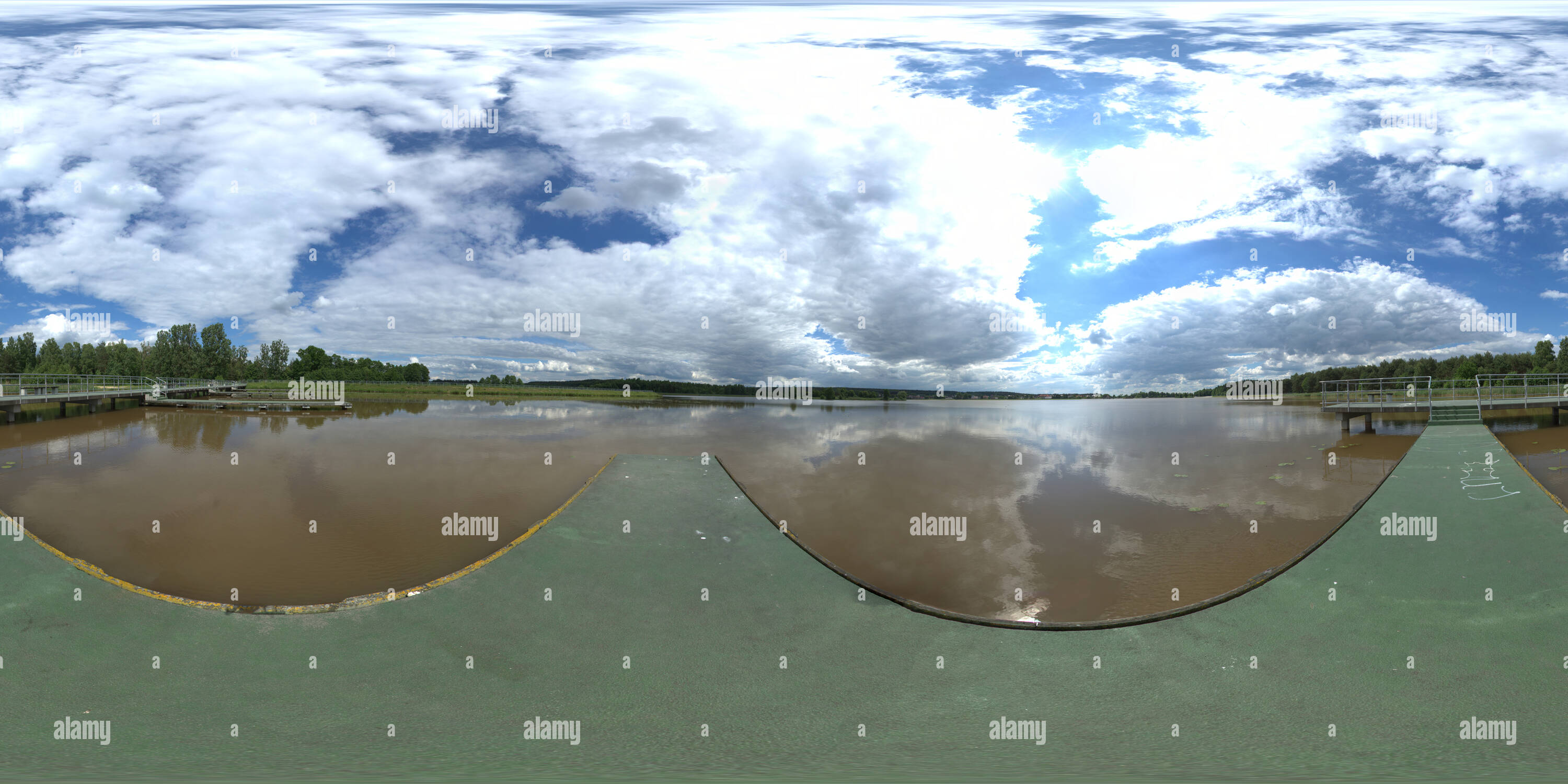 360° view of Lake in Borkow - Alamy