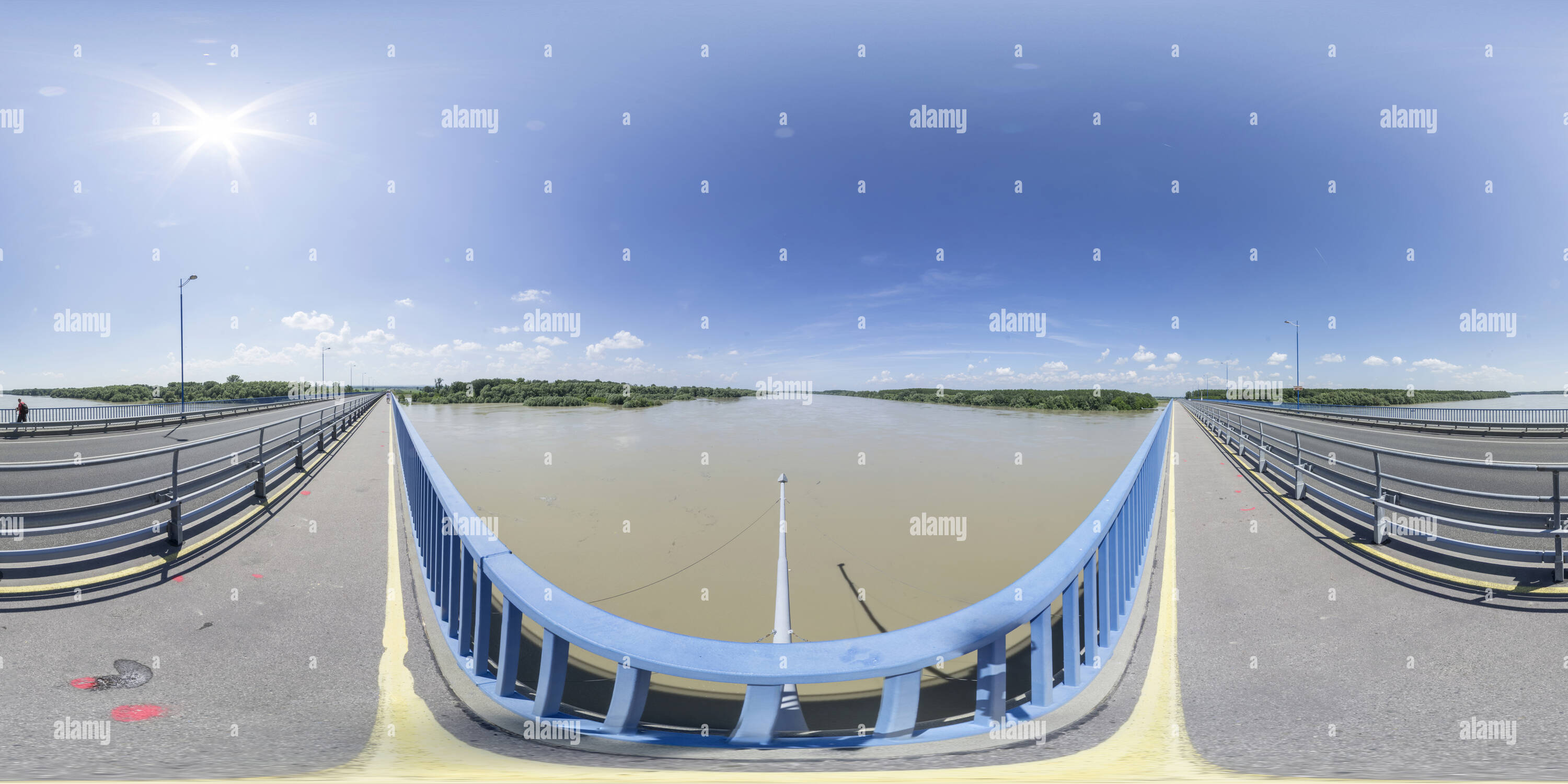 360° view of Flooding of the Danube River - Alamy