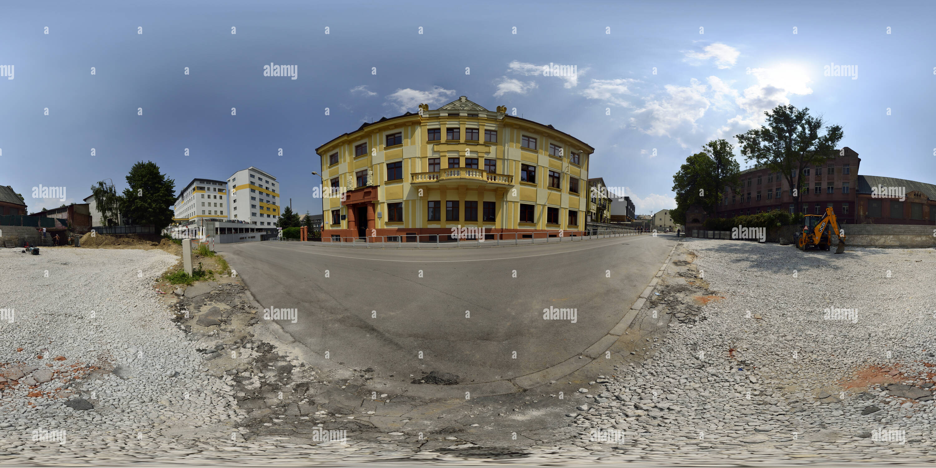 360° view of Building High school of St. Francis of Assisi - Alamy