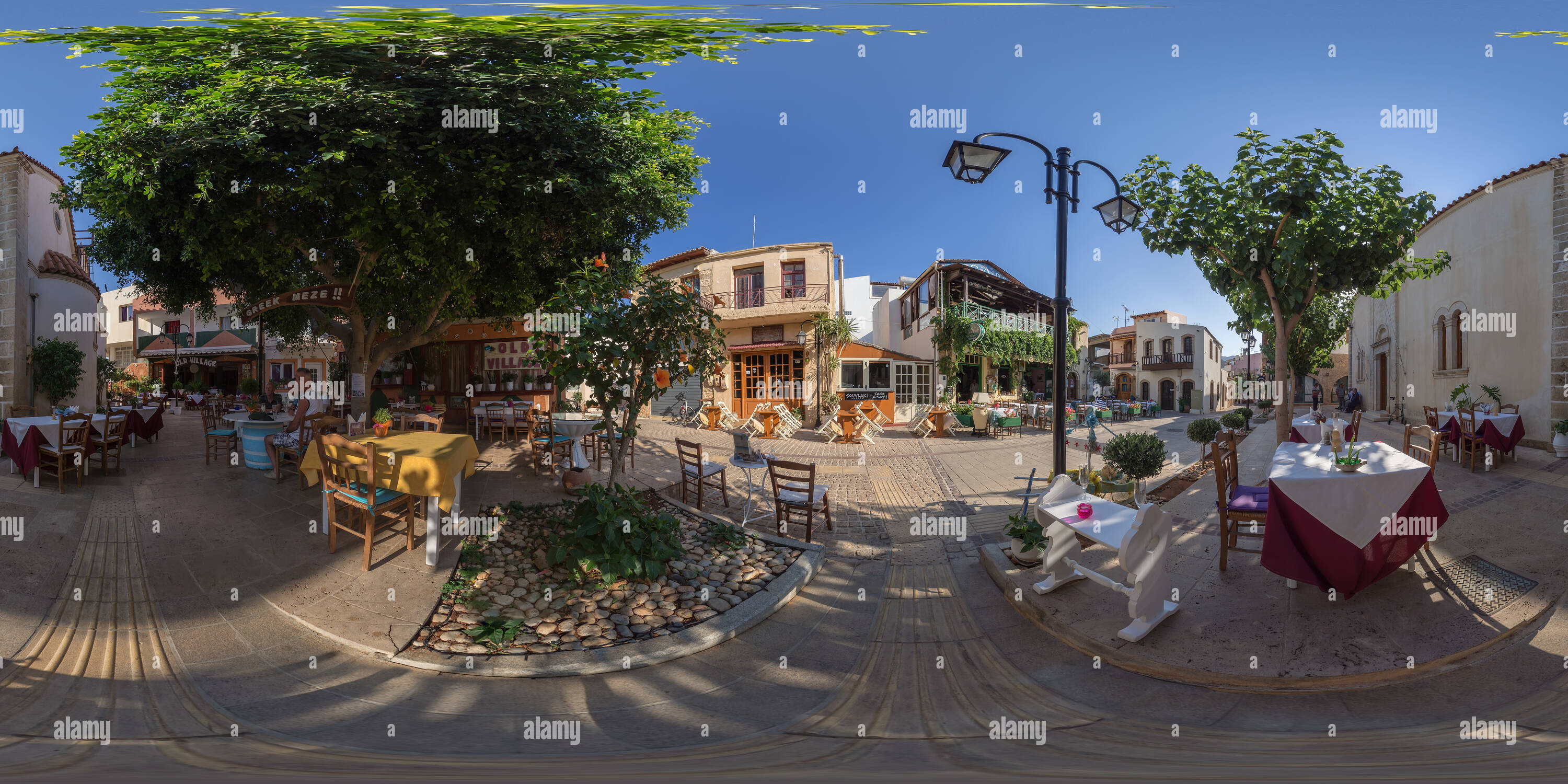 360° view of Malia Old Village [Pedestrian alley] - Alamy