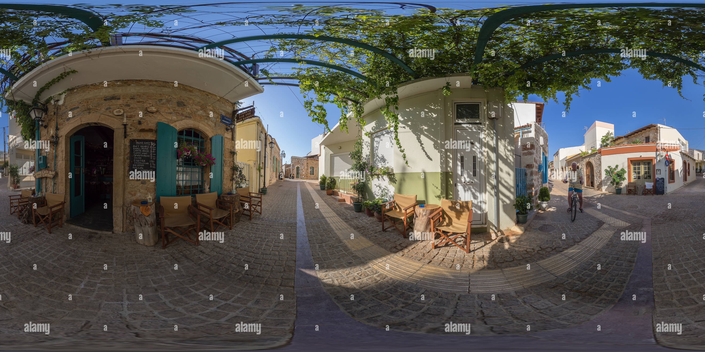 360° view of Malia Old Village [Pedestrian alley] - Alamy