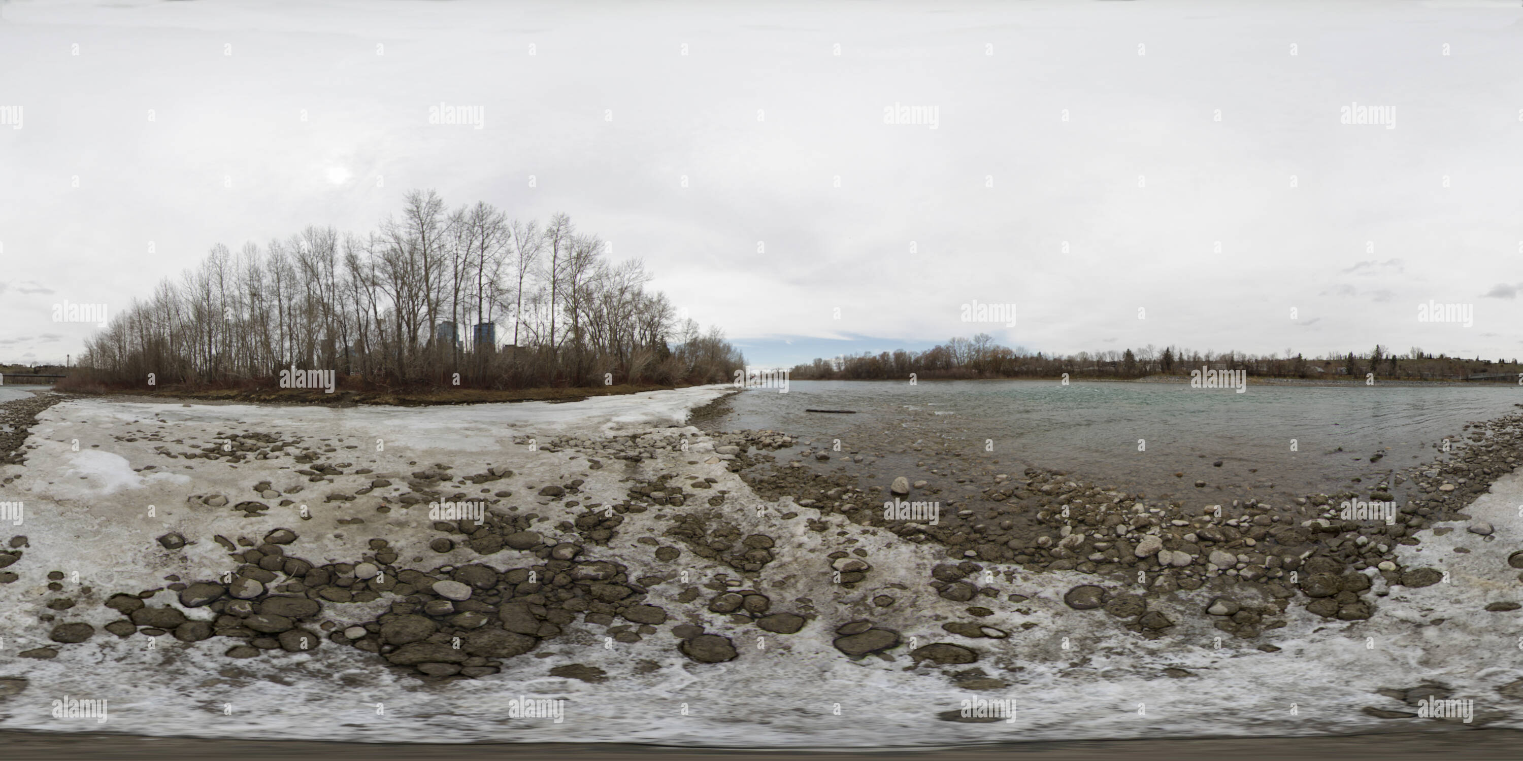 360° view of Calgary Bow River - Alamy