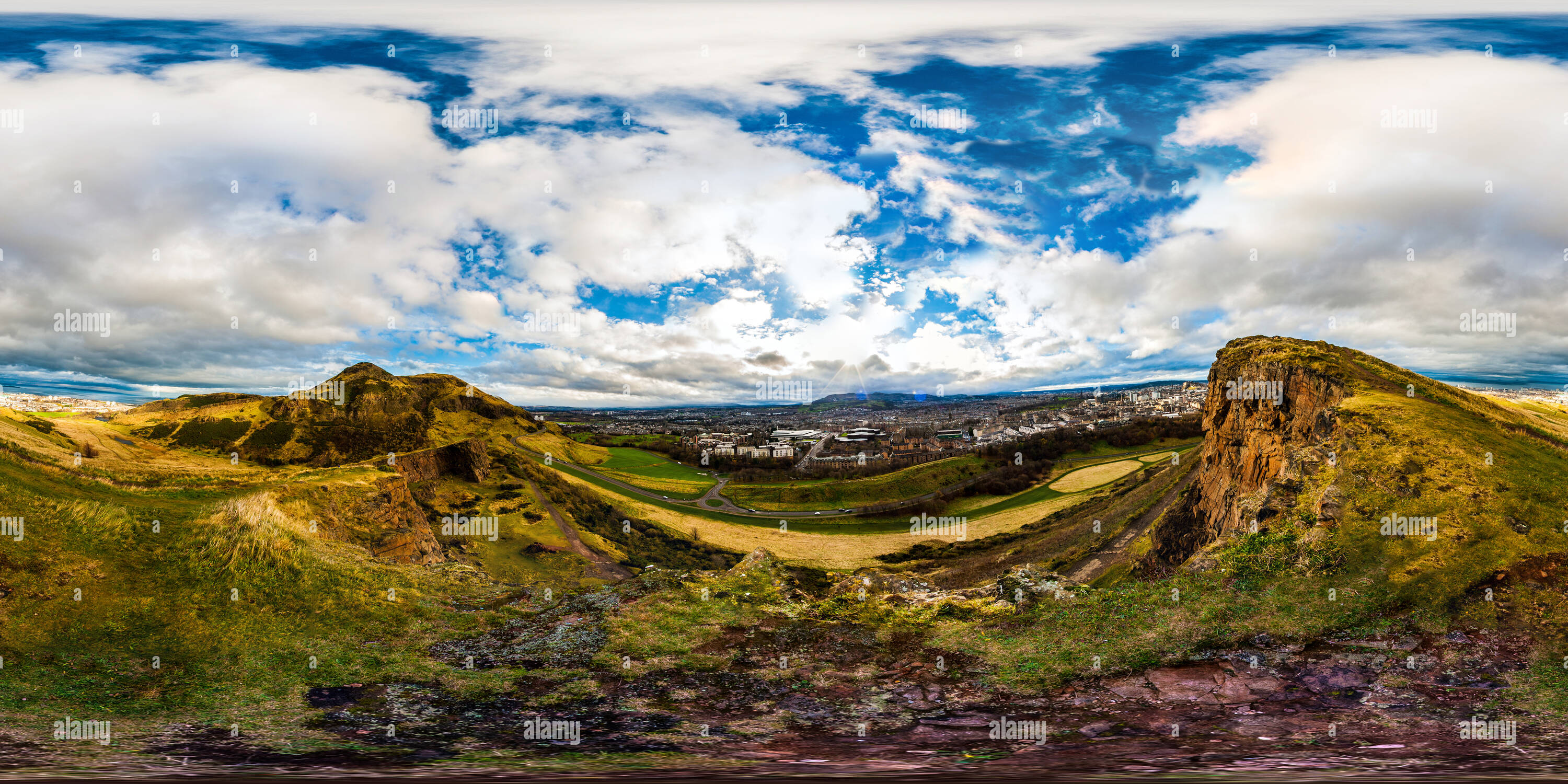 360° view of Arthur's Seat, Edinburgh - Alamy