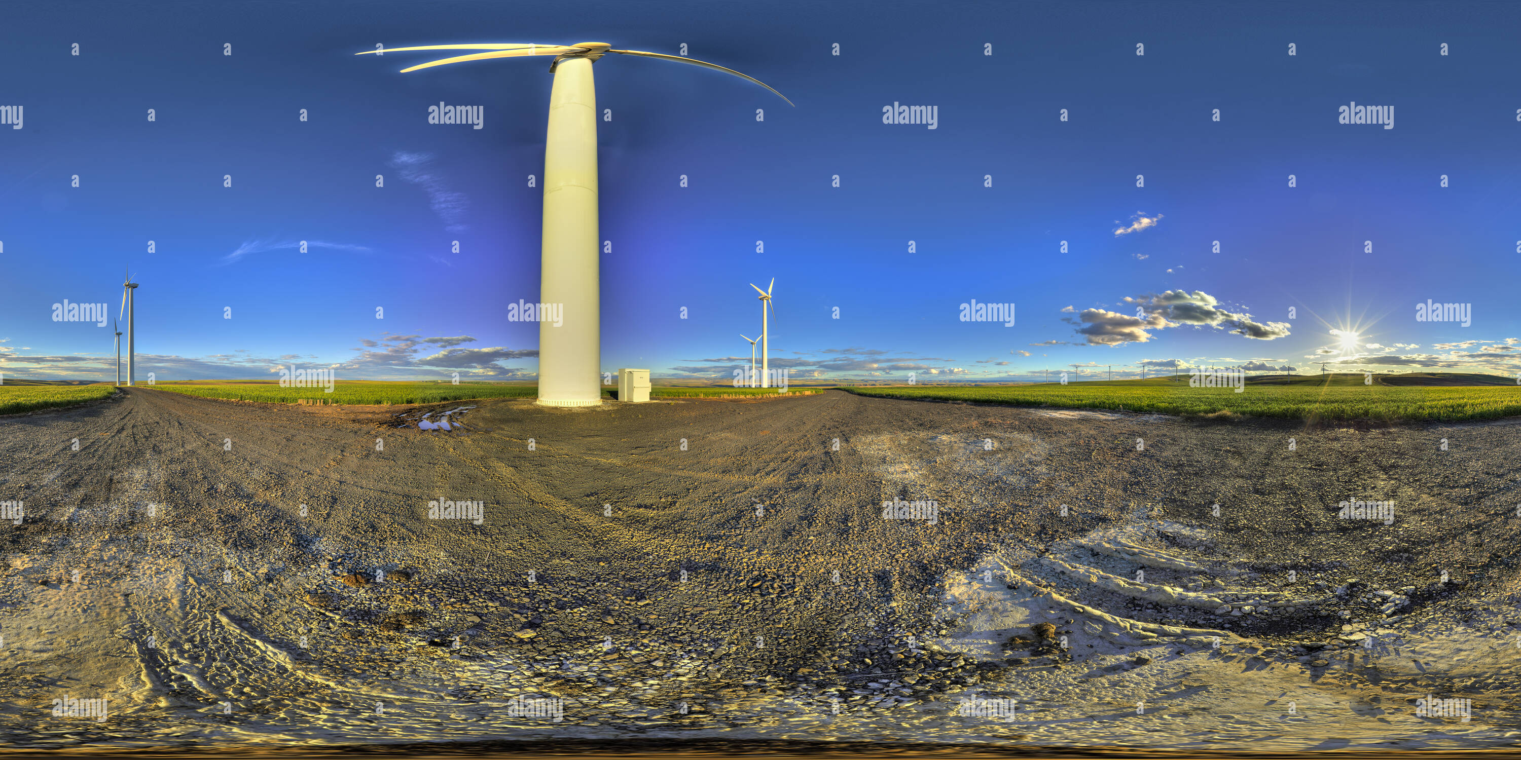 360° view of Wind Farm Sunset, near Condon, OR - Alamy