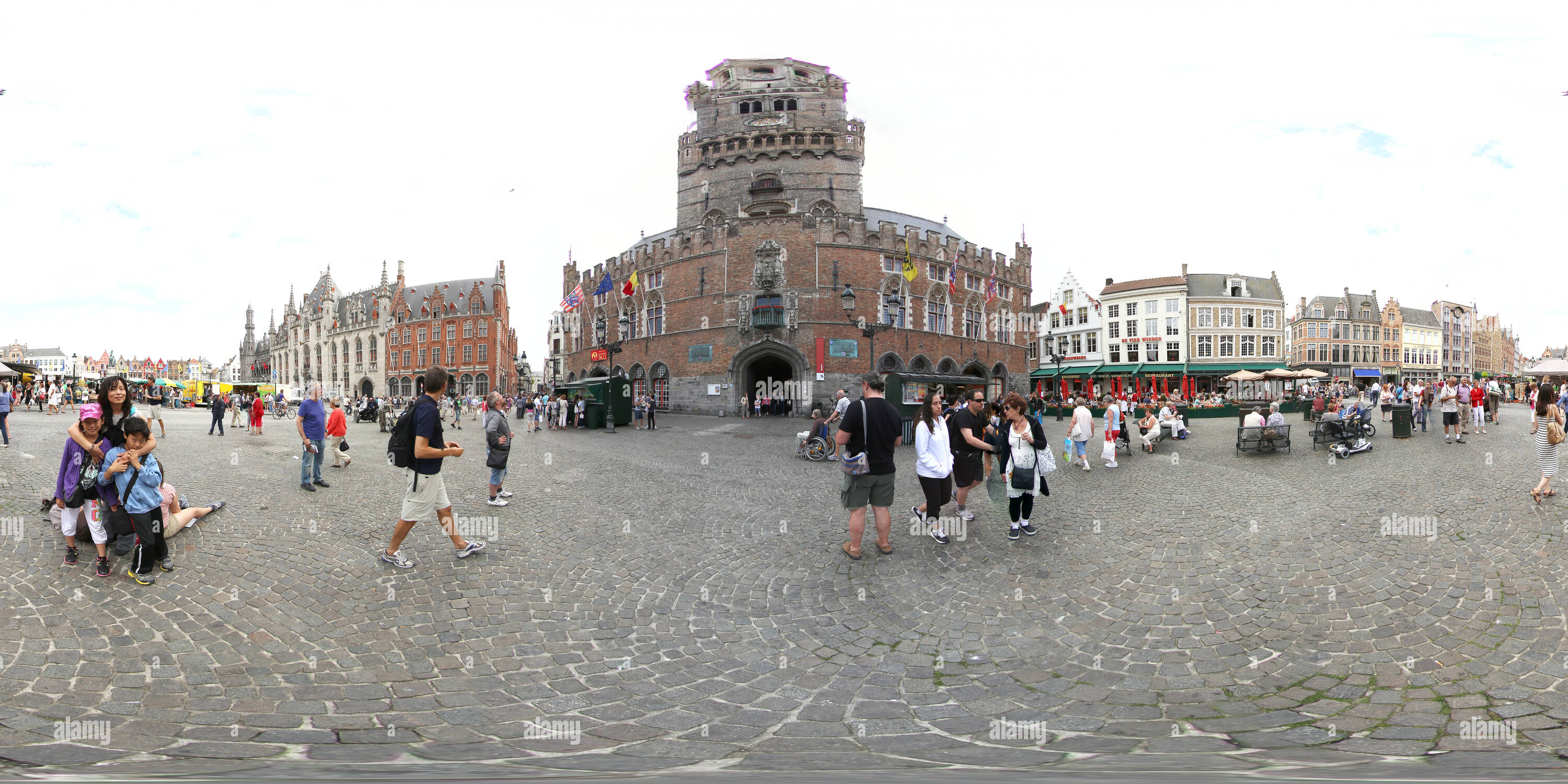 360° view of Brugge Main Square - Alamy