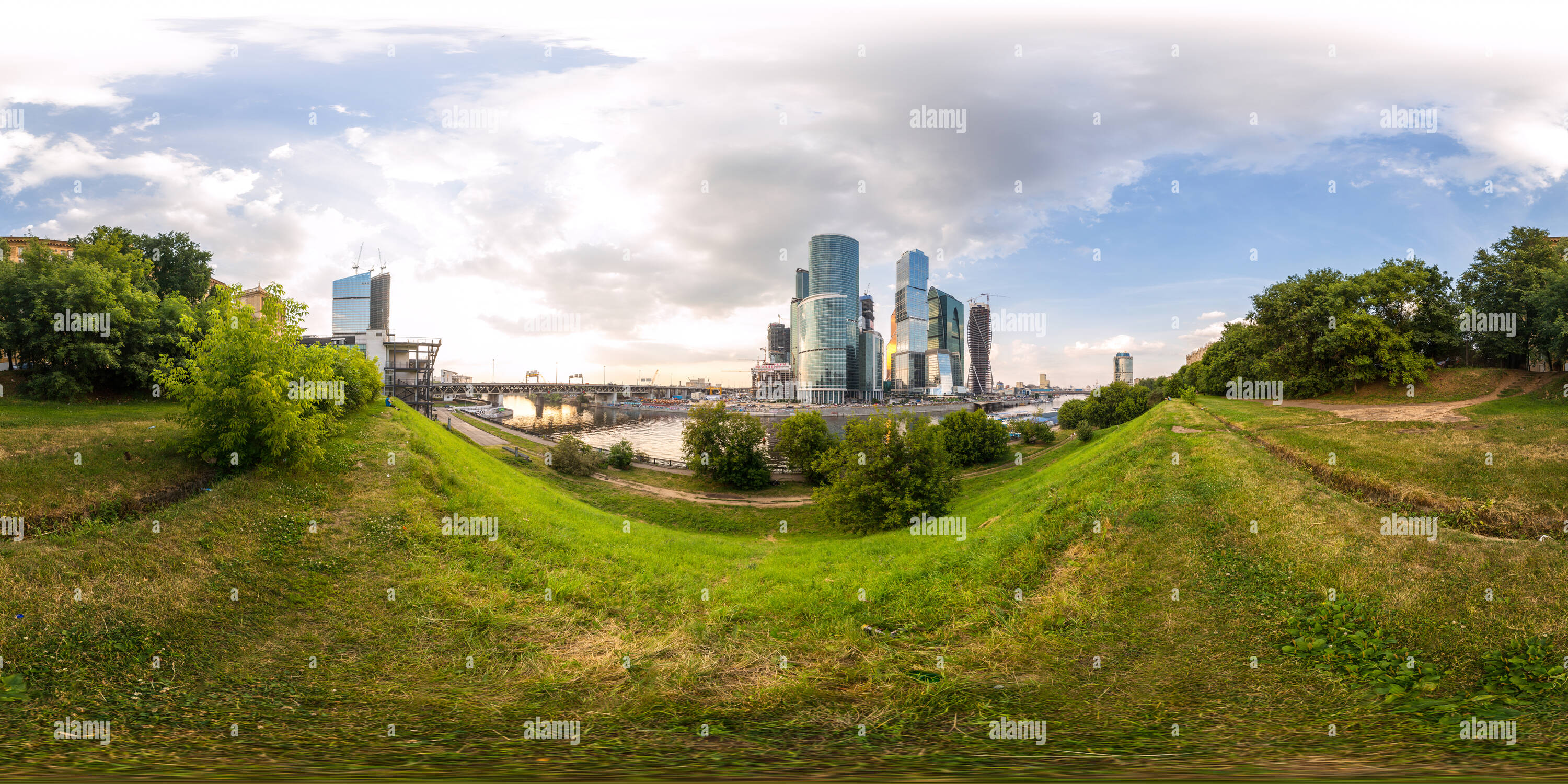 360° view of Moscow-City and Moskva-River - Alamy