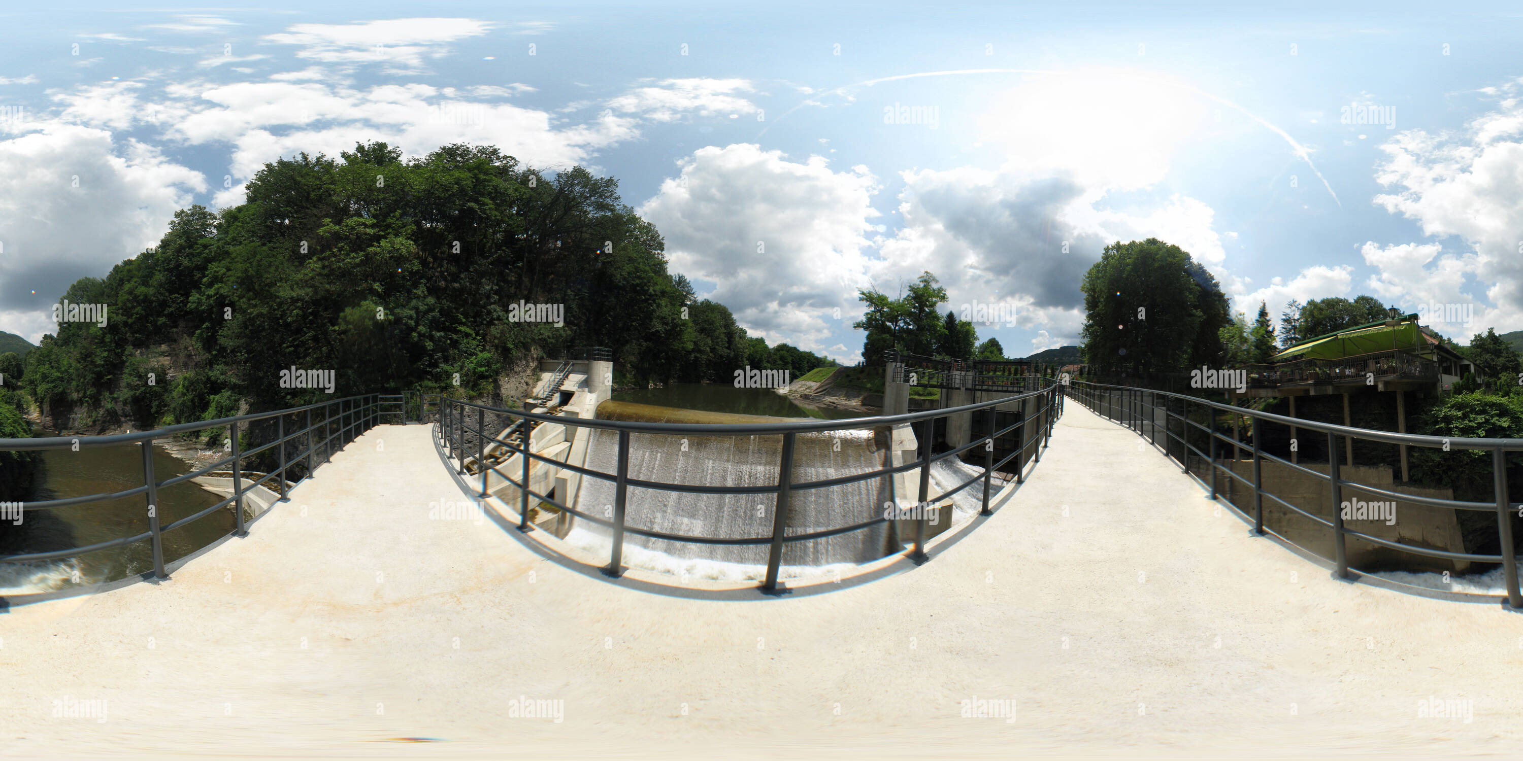 360° view of Ivanjica - Bridge on the New Dam - Alamy