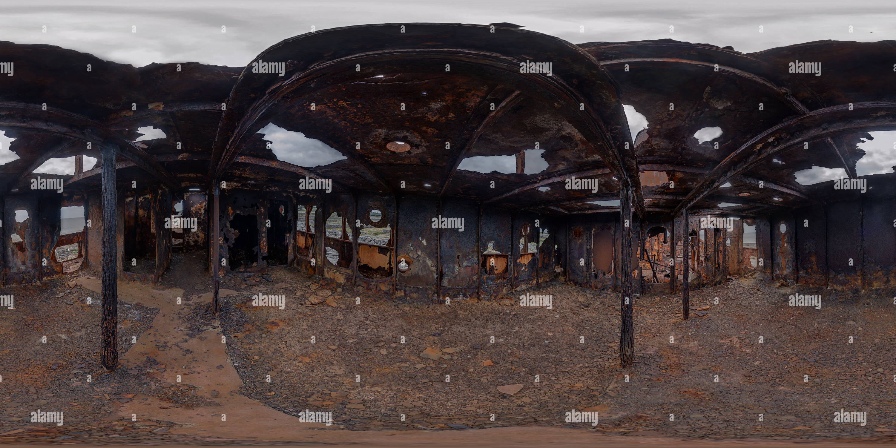 360° view of old ship cabin - Alamy