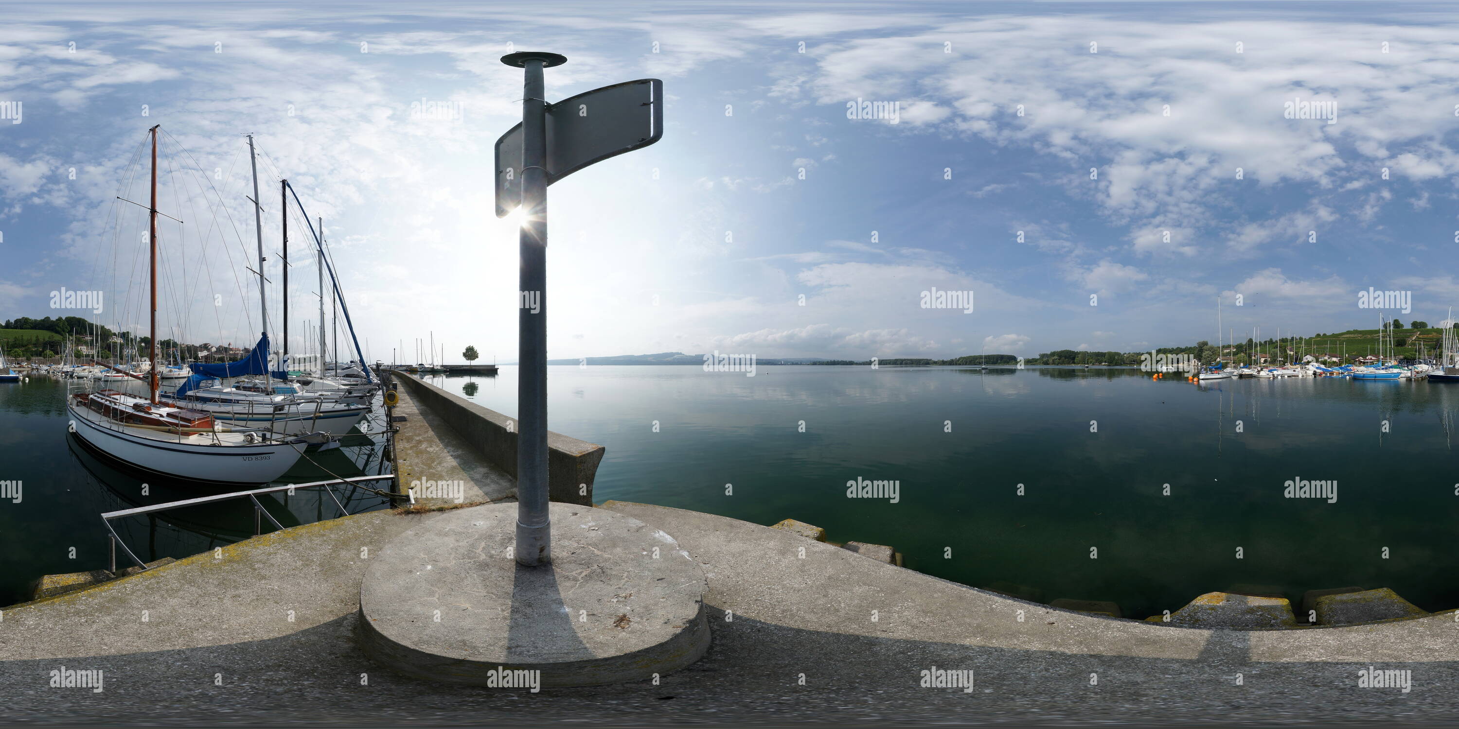 360° view of Switzerland Vaud Grandson Port Entrance - Alamy