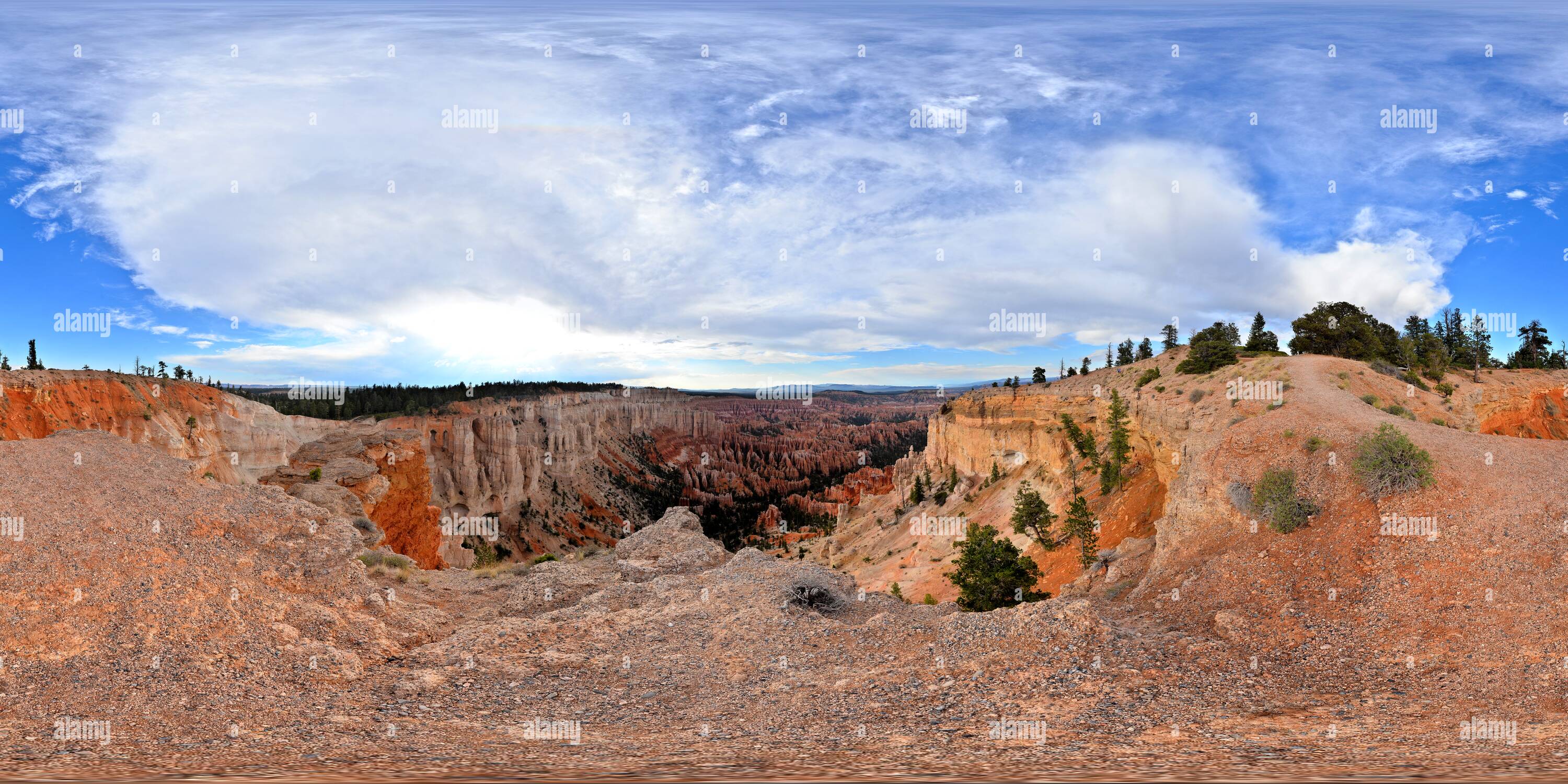 360° view of Bryce Point Sunset, beautiful colours - Alamy