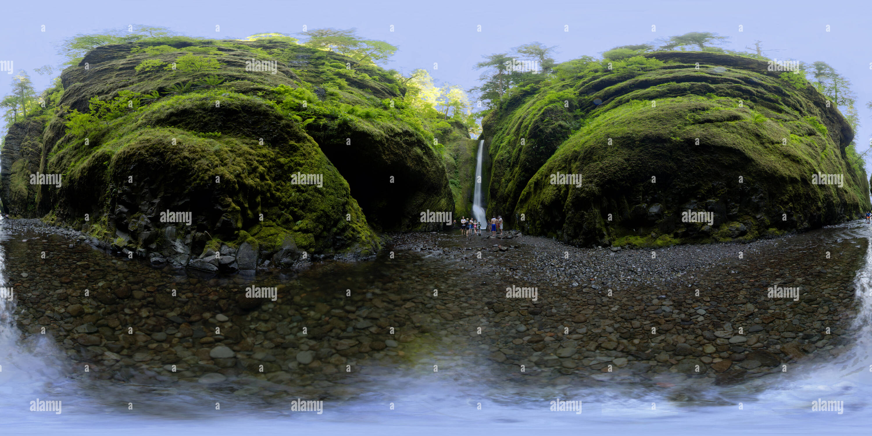 360° view of Lower Oneonta Falls - Alamy