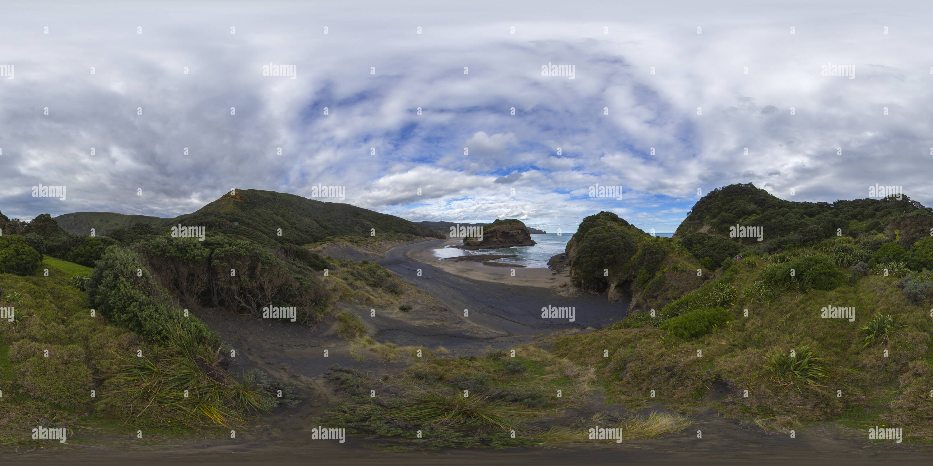 360° view of Te Henga (Bethells Beach - Alamy