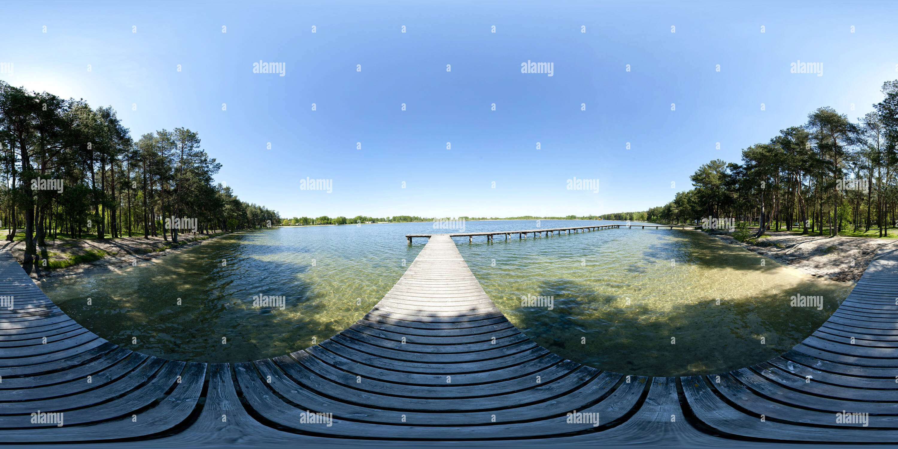 360° view of White lake (Białka - Alamy