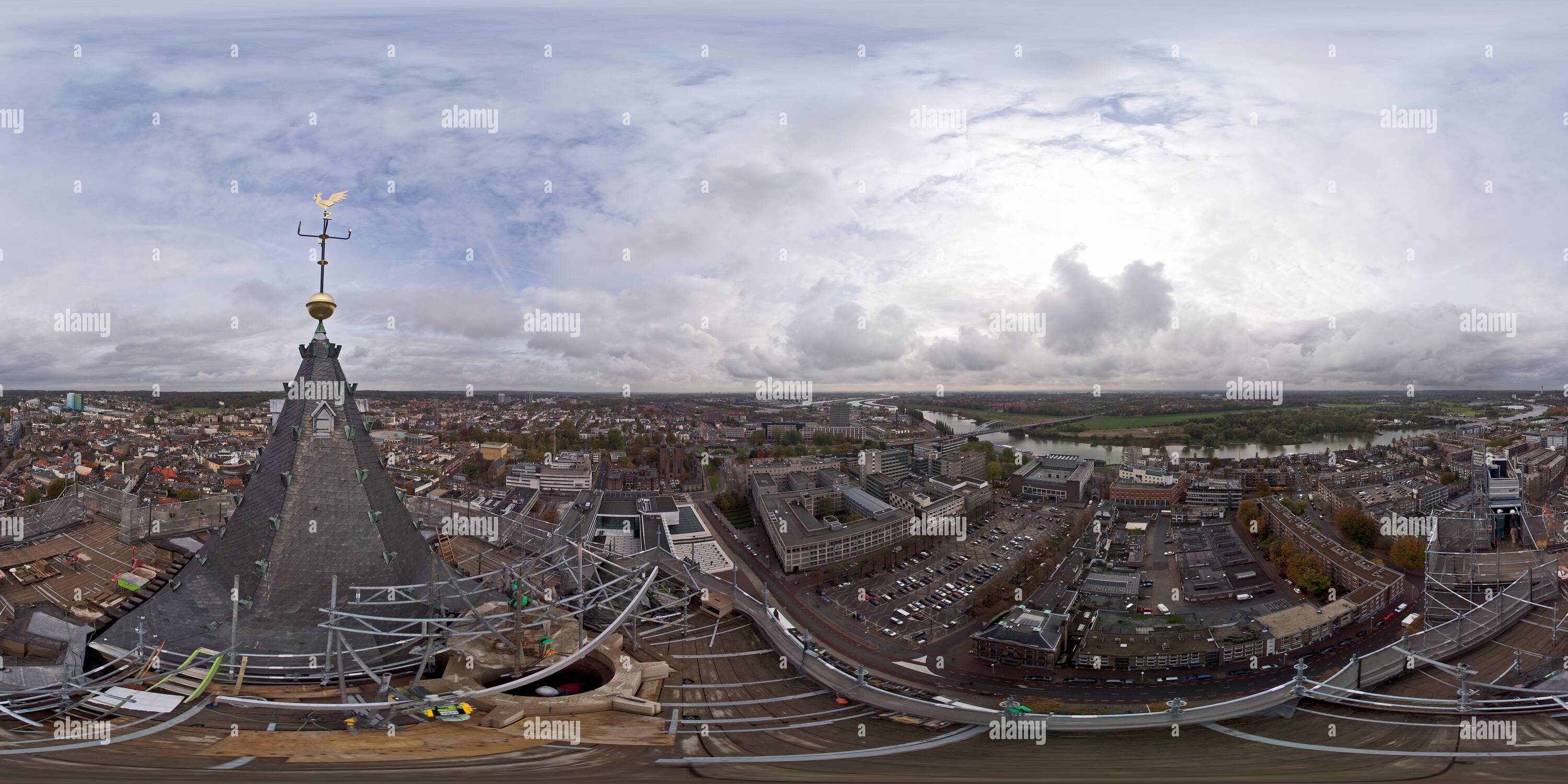360° view of A view of Arnhem from te top of the Eusebius church - Alamy