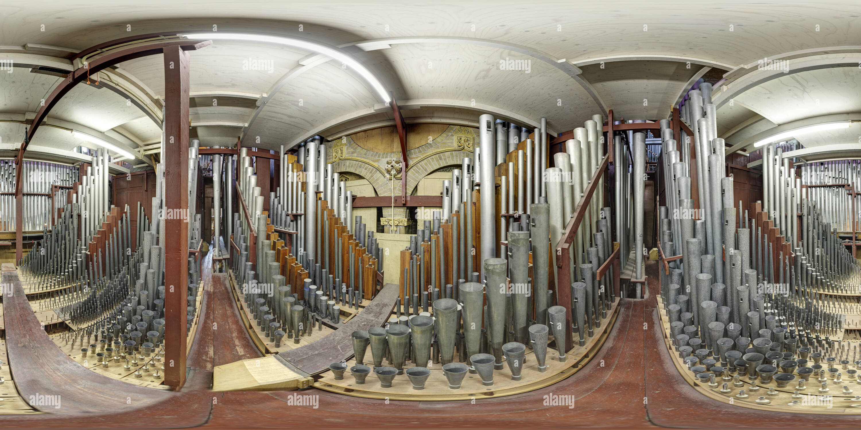 360° view of Inside the Organ of the St Bavo Cathedral, Haarlem - Alamy