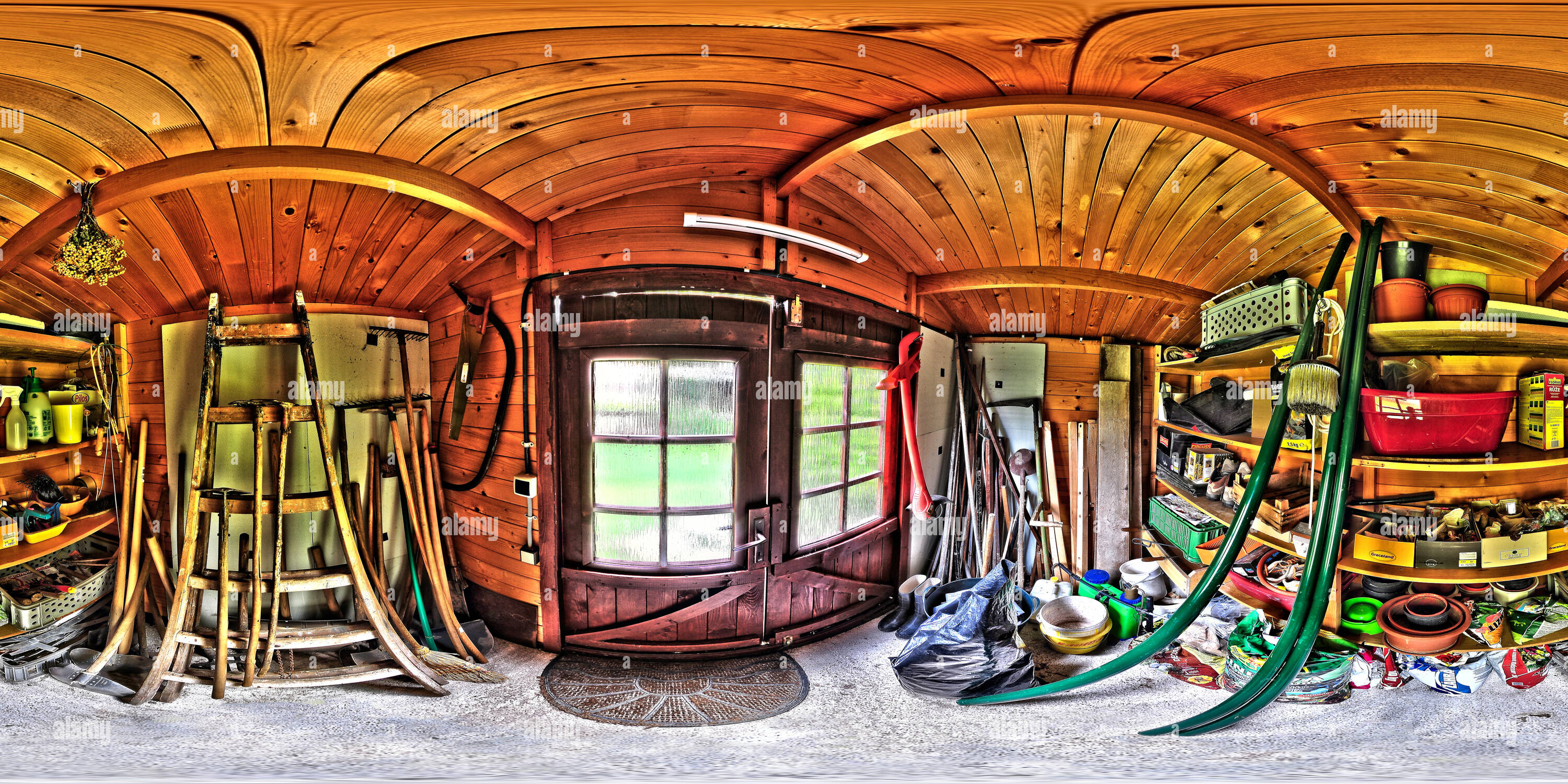 360° view of Inside my garden house - Alamy