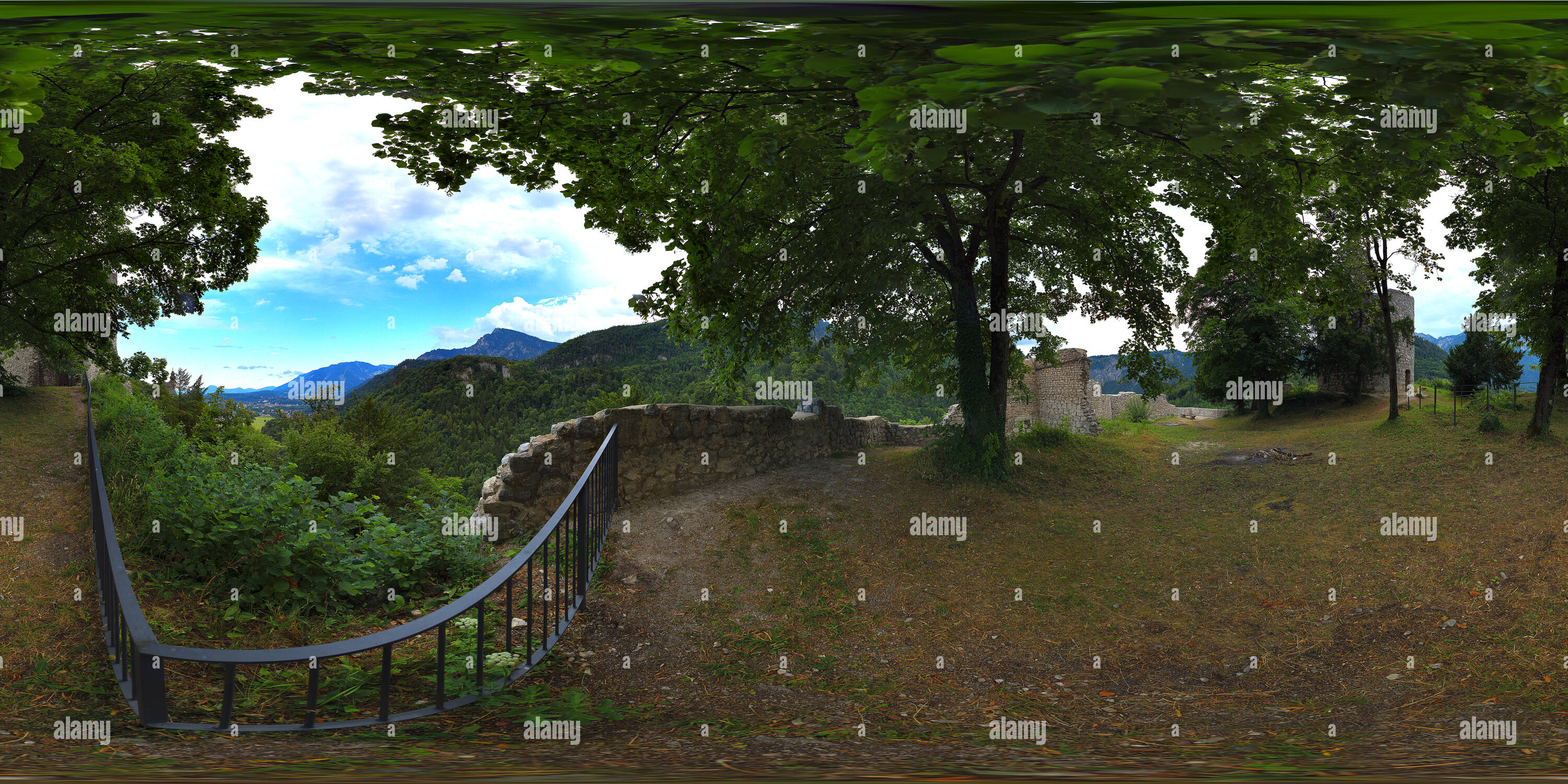 360° view of -Karlstein- Burgruine Karlstein - Alamy