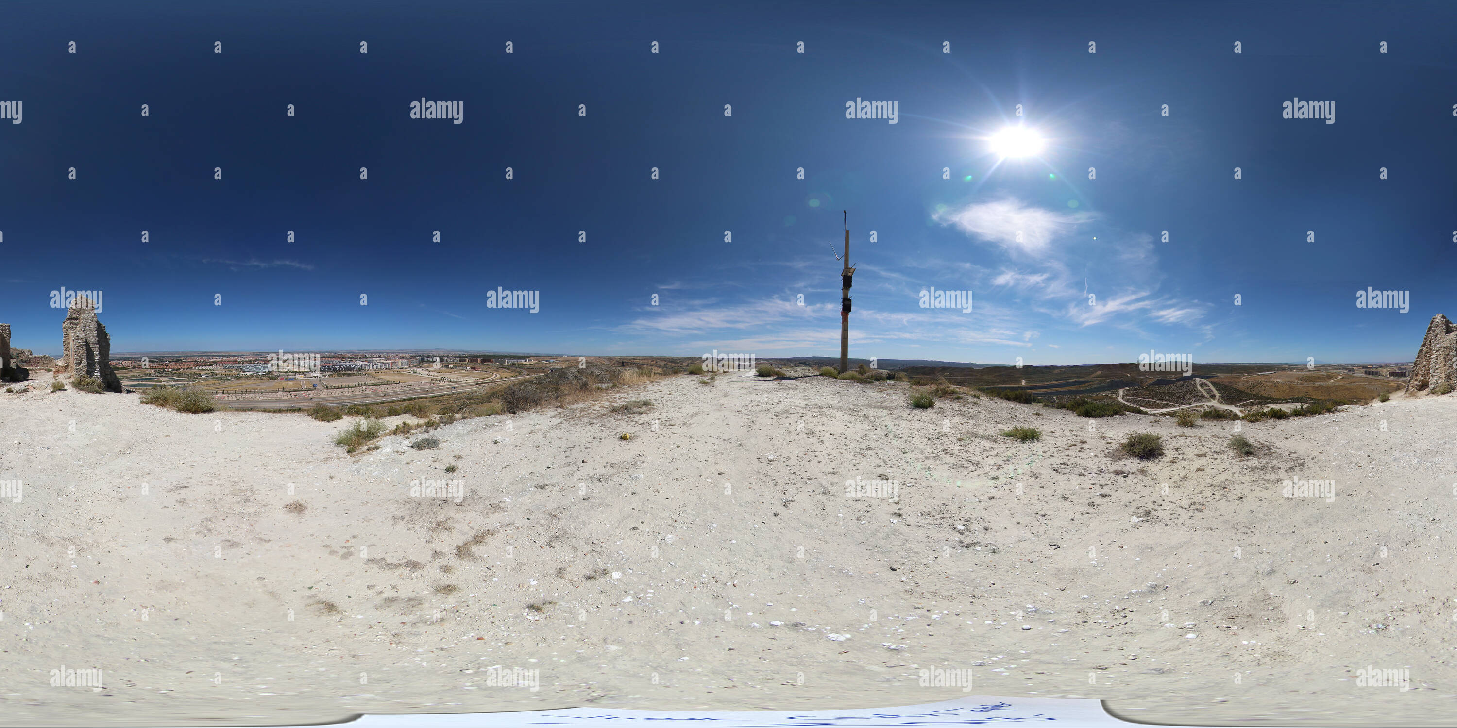 360° view of Valdespartera desde la Ermita de Santa Bárbara - Alamy