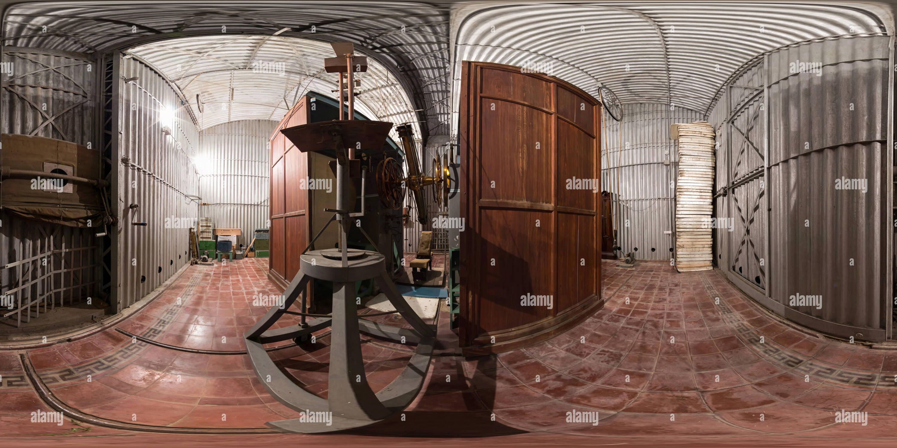 360° view of Engelhardt Astronomical Observatory - meridian circle - Alamy