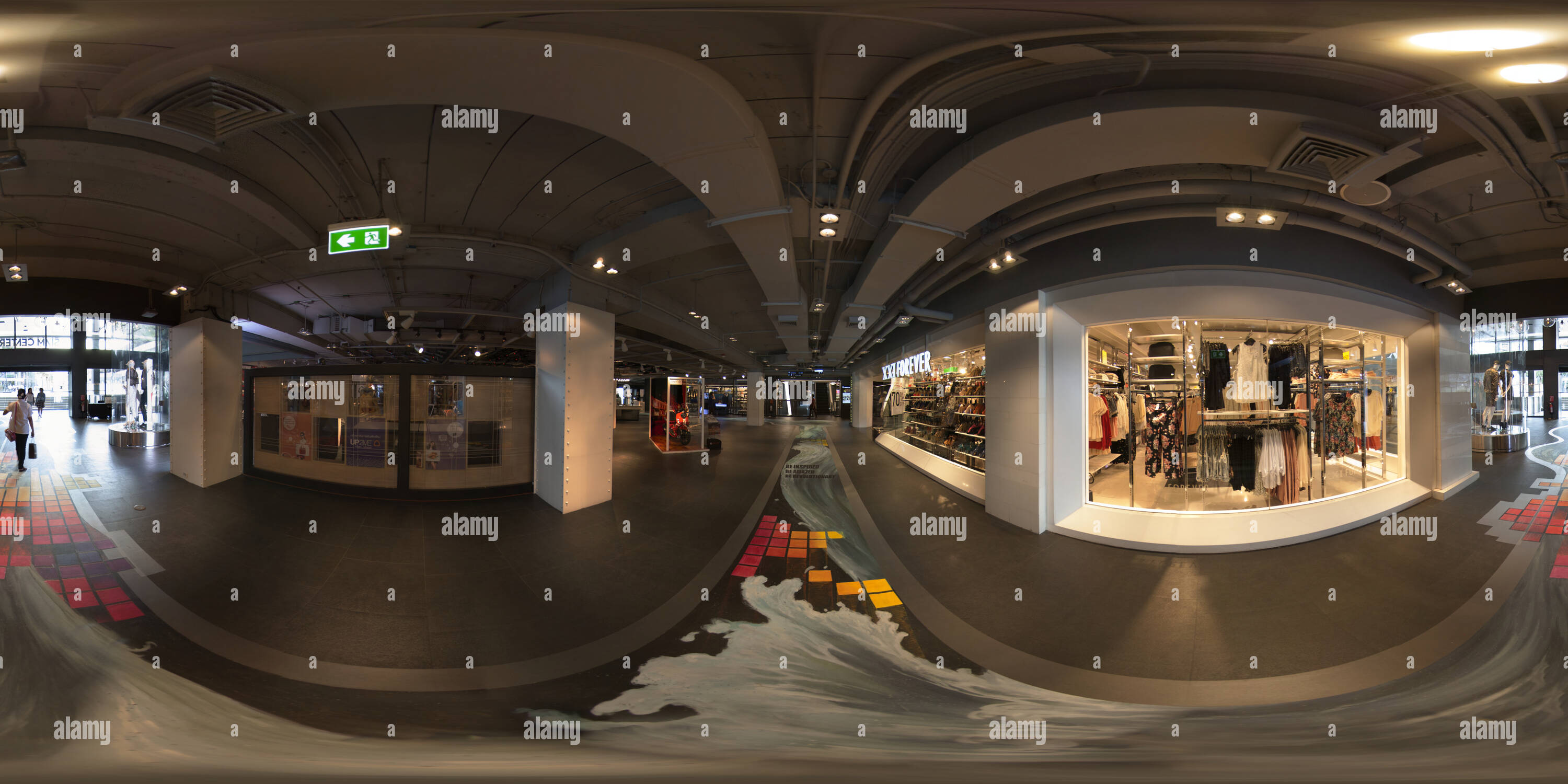 360° view of The longest anamorphic painting in the world - Alamy