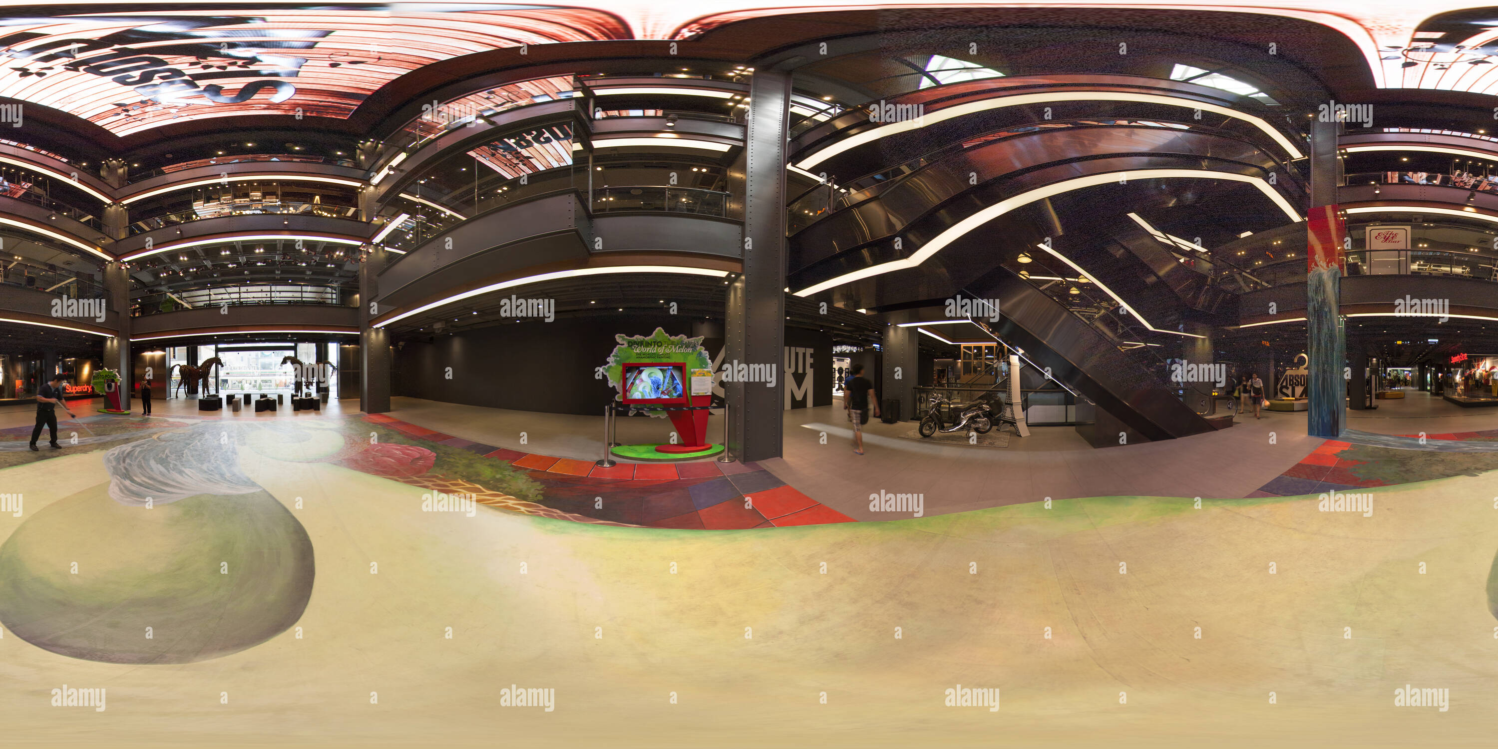 360° view of The World's longest anamorphic painting - Alamy