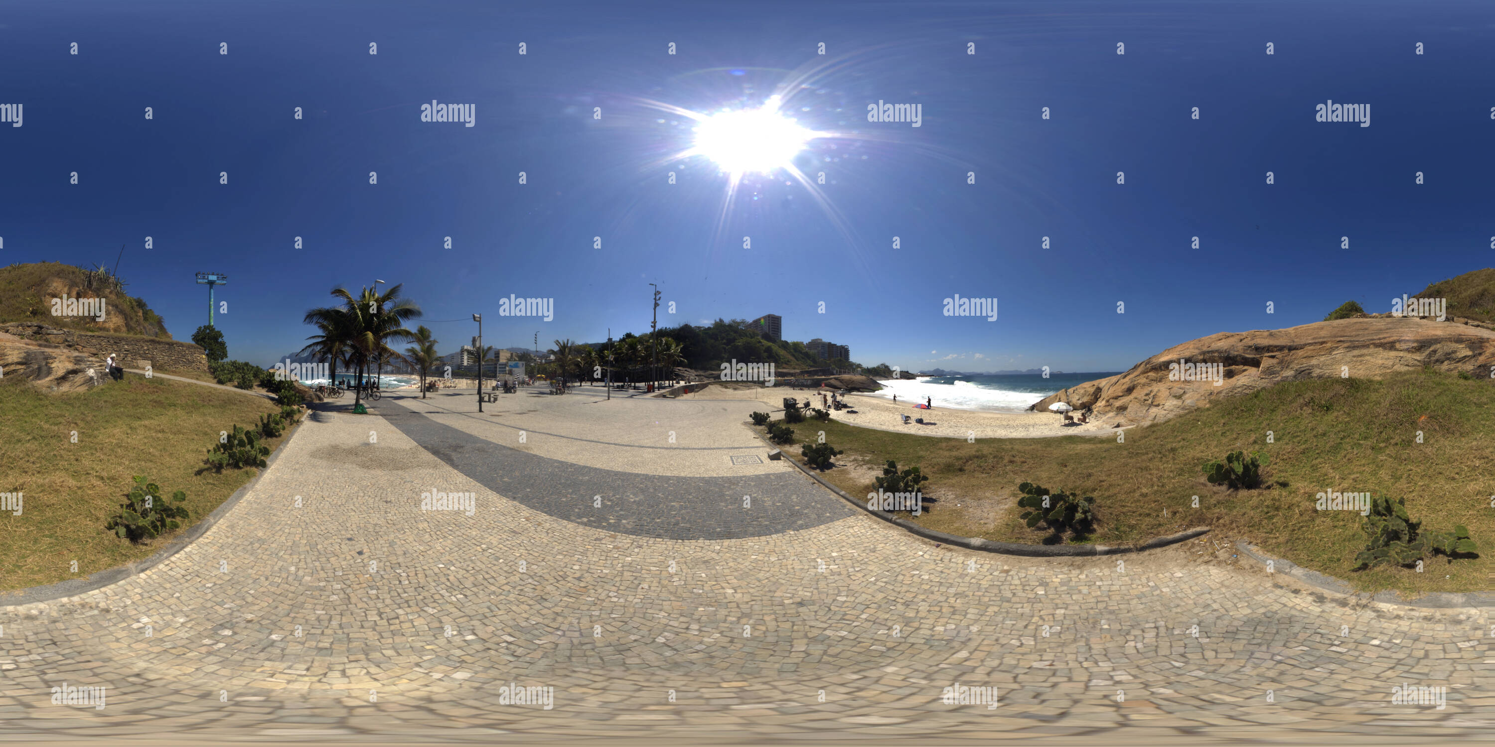 360° view of Rio de Janeiro, Arpoador, Devils beach - Tojek VFX - Alamy