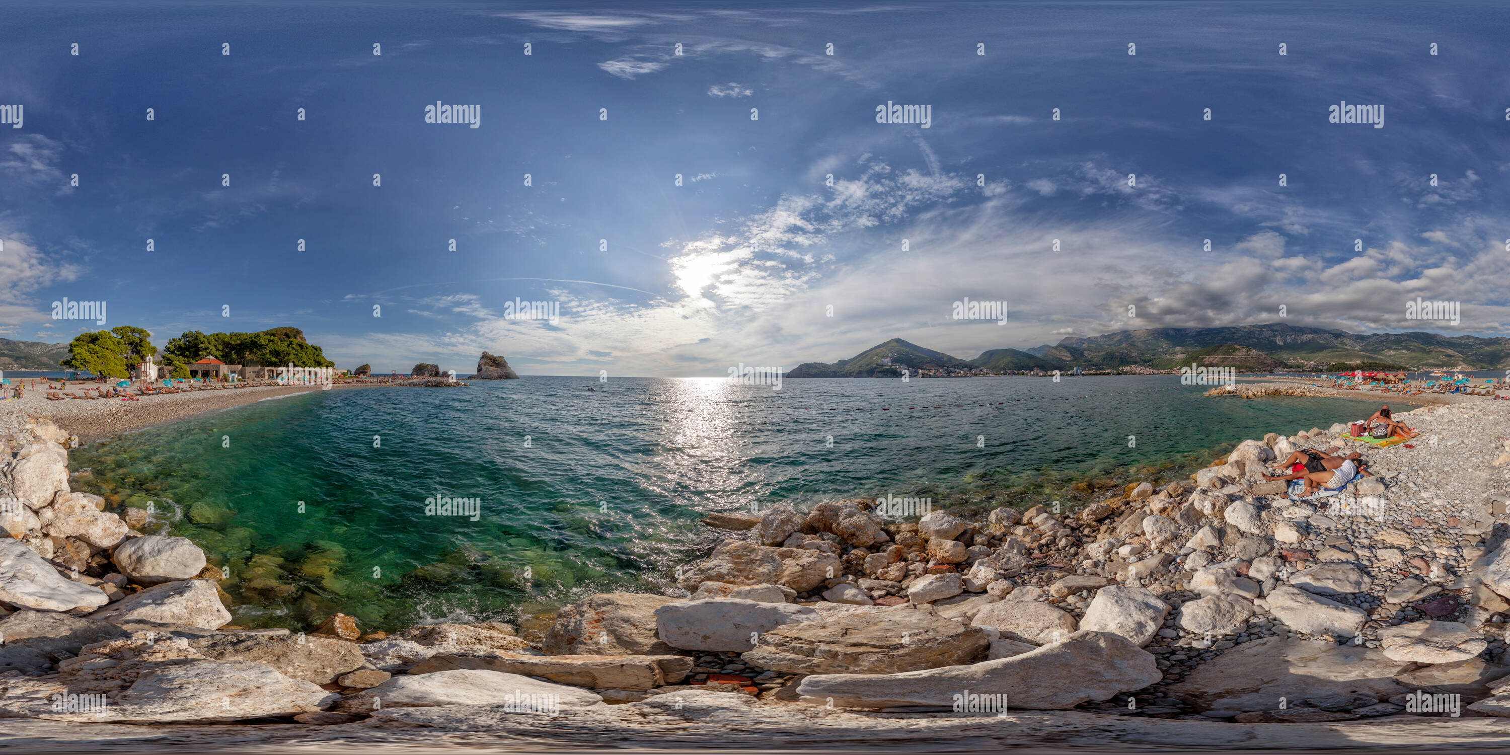 360° view of Ostrvo Sveti Nikola - Alamy