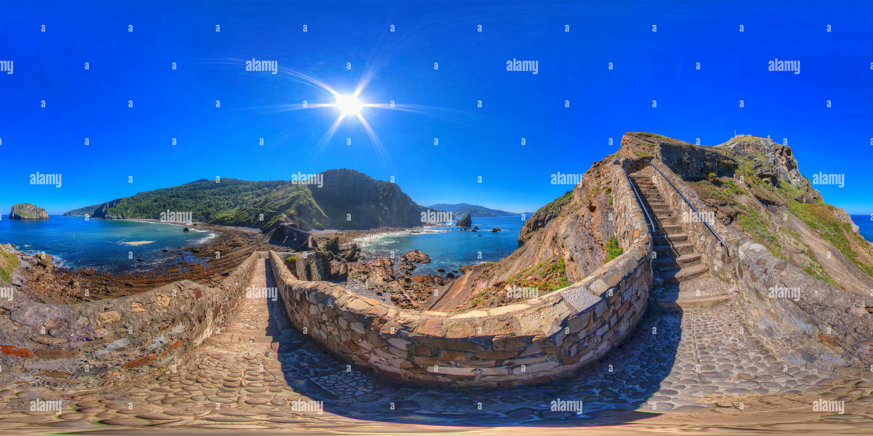 360° view of San Juan de Gaztelugatxe - (Bizkaia - Alamy