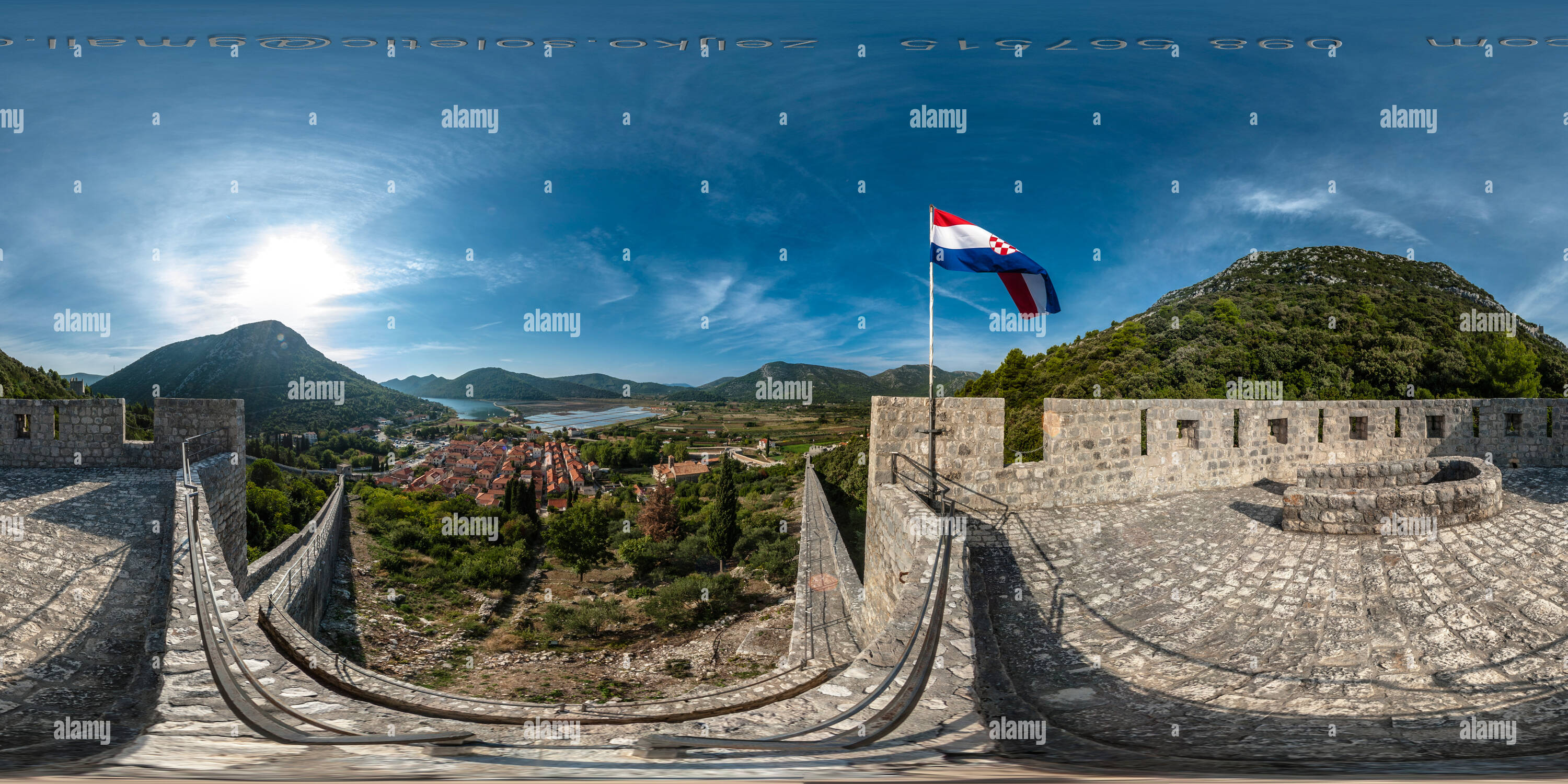 360° view of Walls of Ston - Alamy