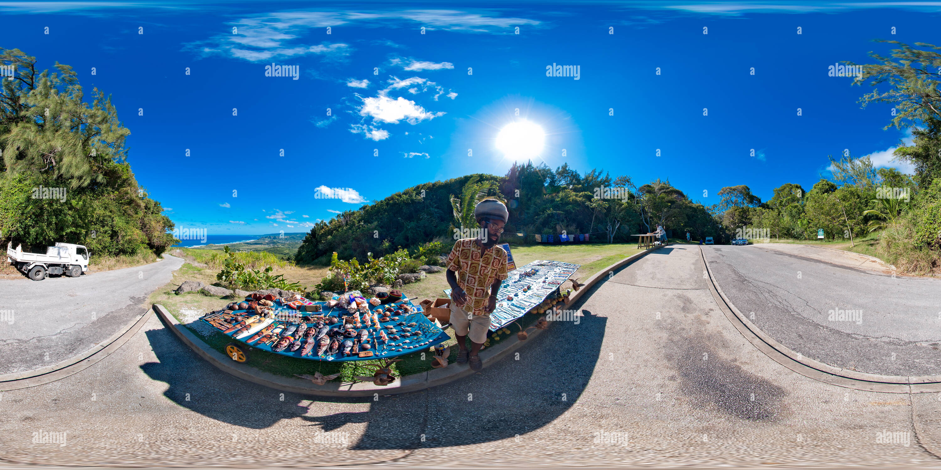 360° view of Cherry Tree hill view with souvenir table - Alamy